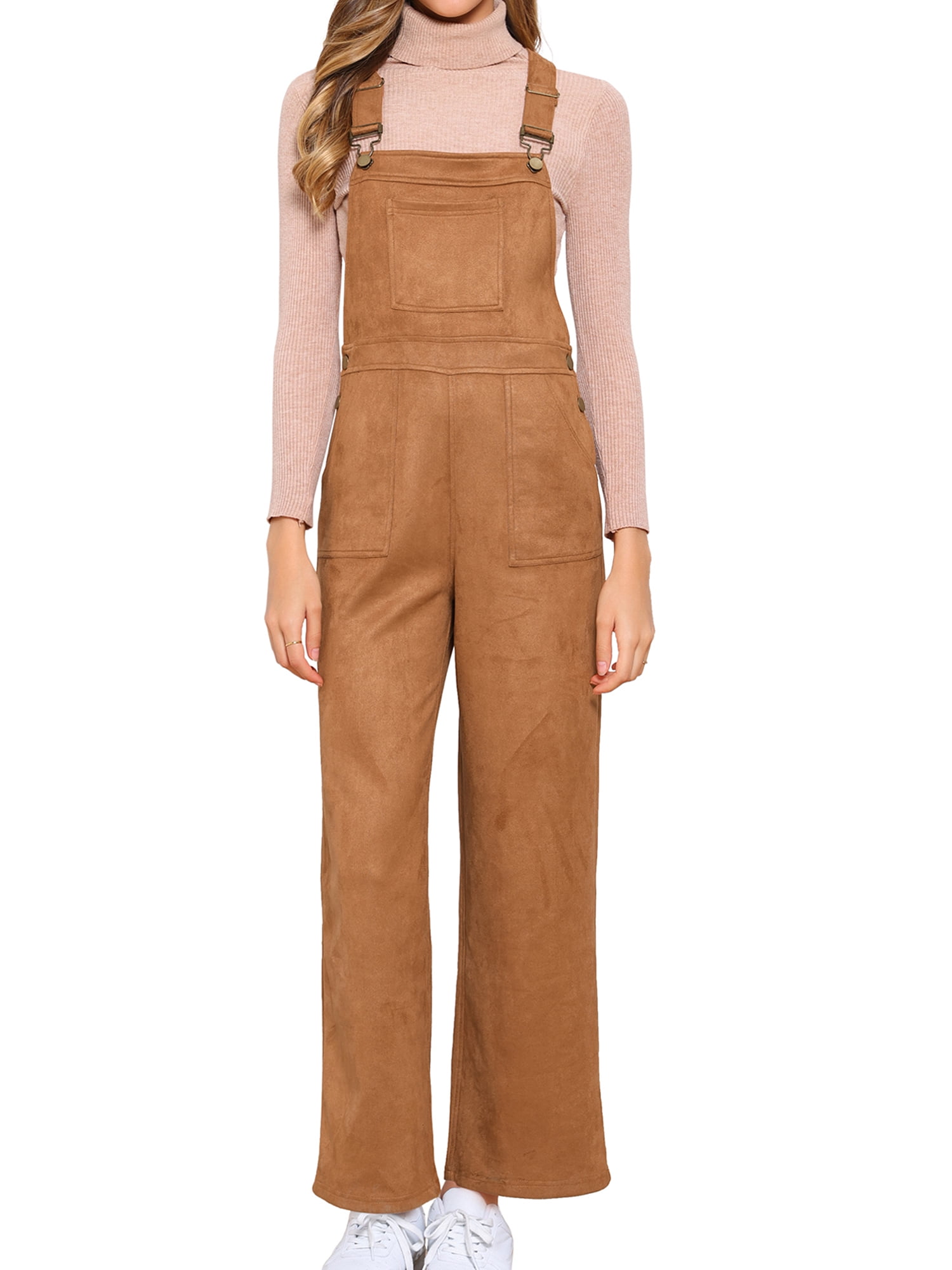 DARING DIVA Women's Adjustable Straps Wide Leg High Waisted Overalls ...