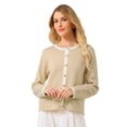 DARING DIVA Women's Contrast Color Long Sleeve Knit Cardigan Sweater XL ...