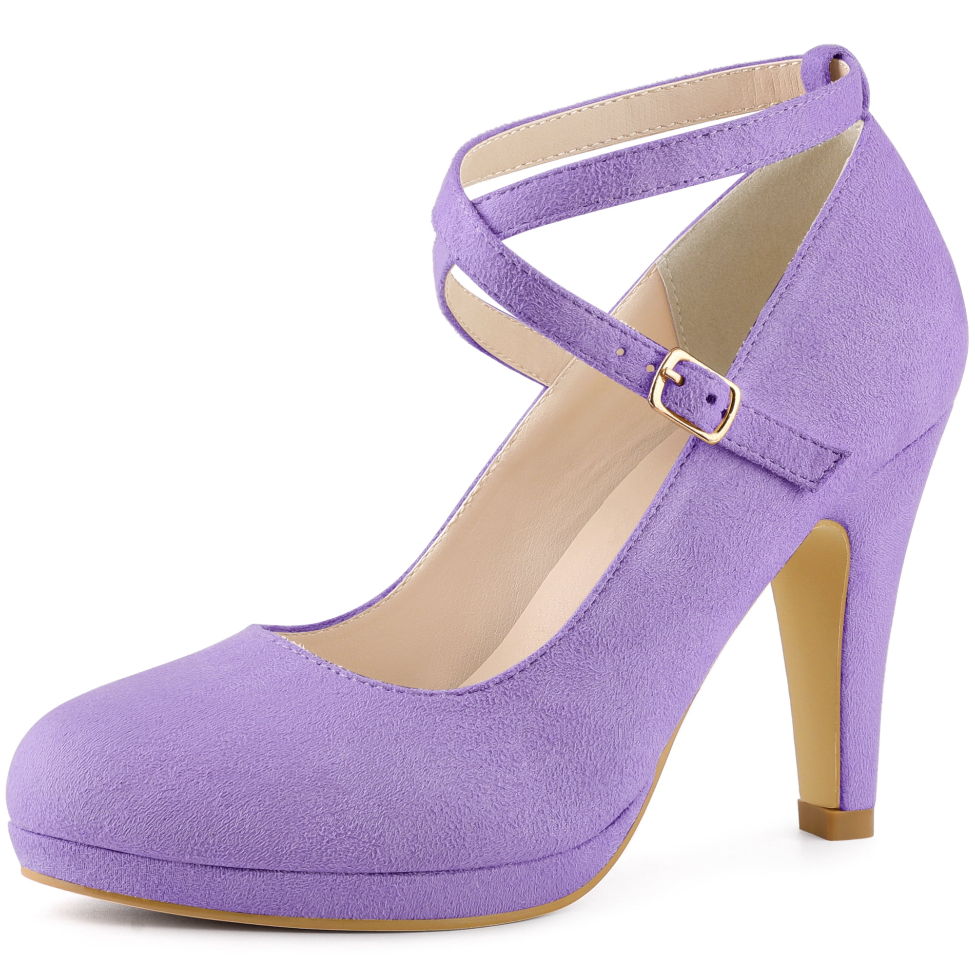 DARING DIVA Women's Platform Cross Strap Stiletto Heels Mary Jane Pumps ...