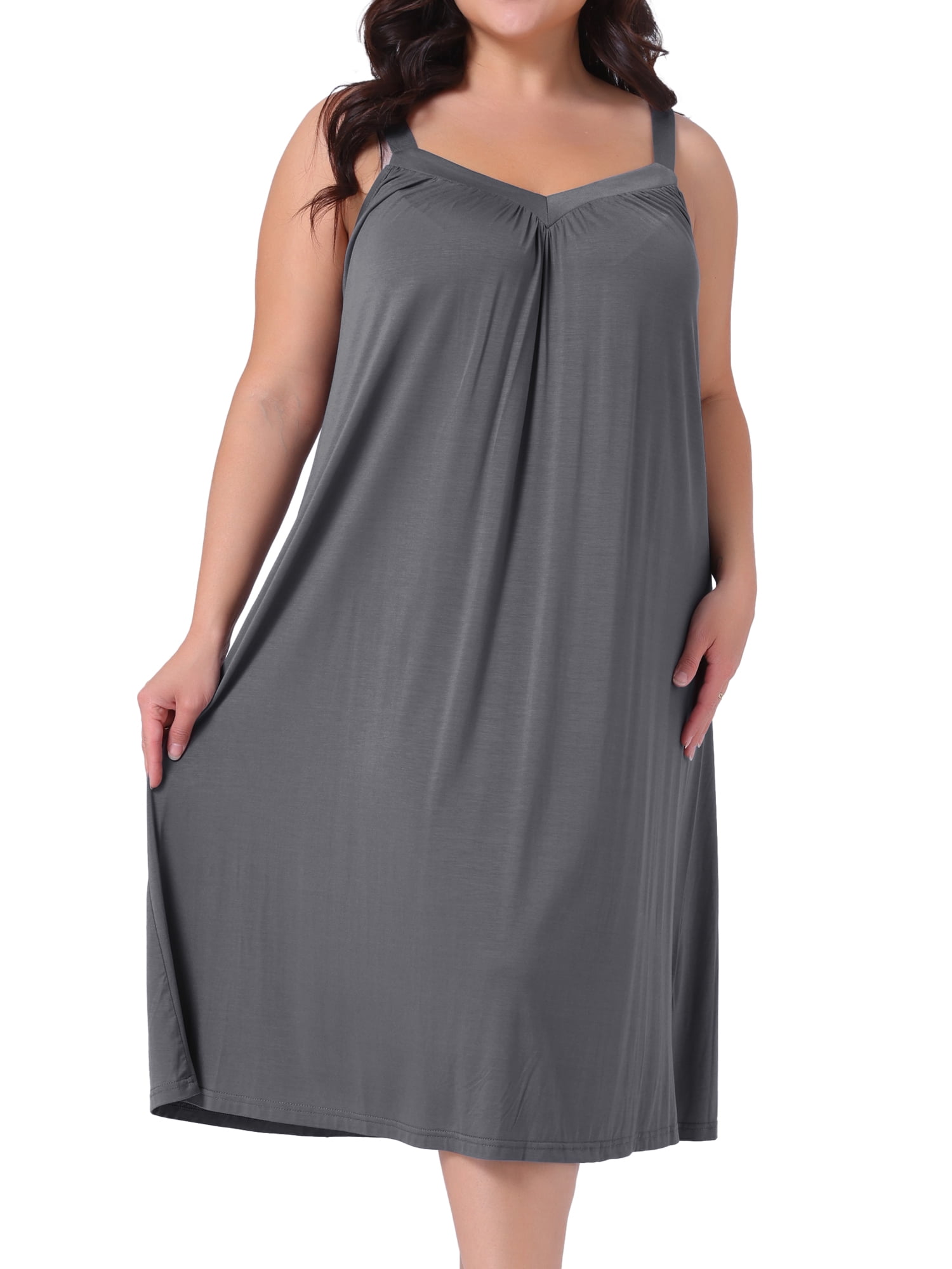 DARING DIVA Women's Plus Size V Neck Sleeveless Spaghetti Strap ...