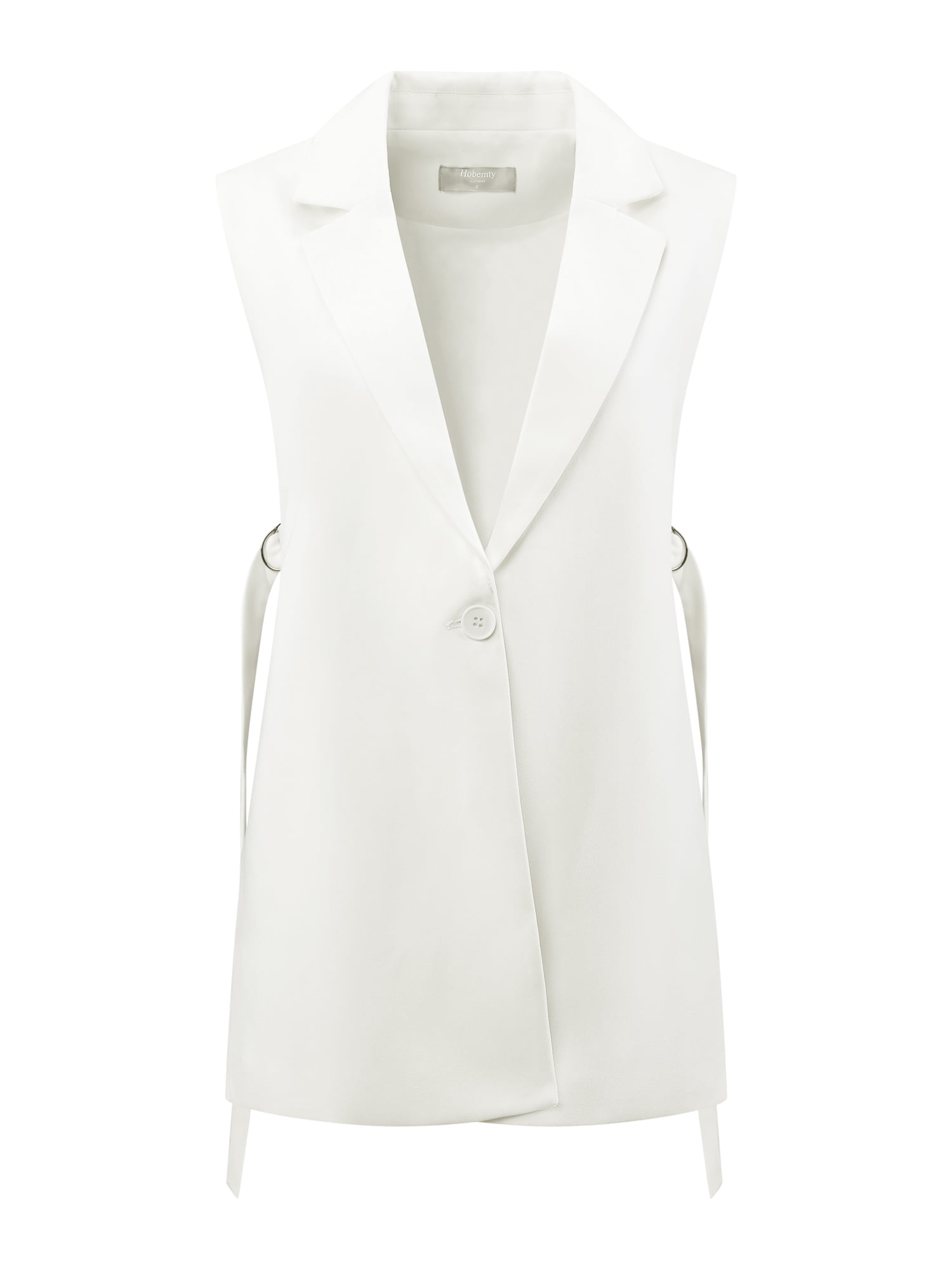 DARING DIVA Women's Sleeveless Vest Blazer Lapel Collar Jacket Vests L ...