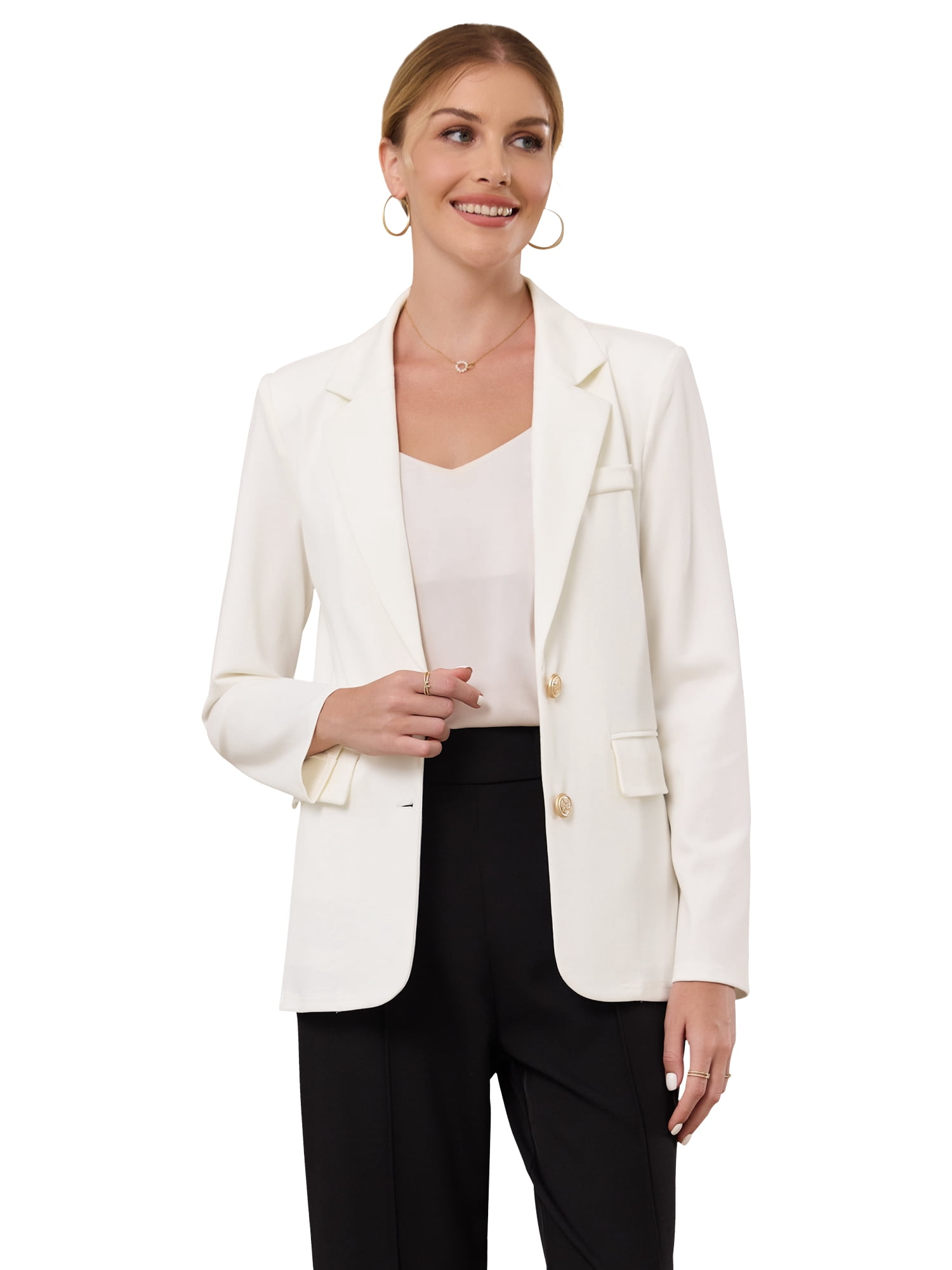 DARING DIVA Women's Stretchy Knit Blazer Casual Lightweight Jacket S ...