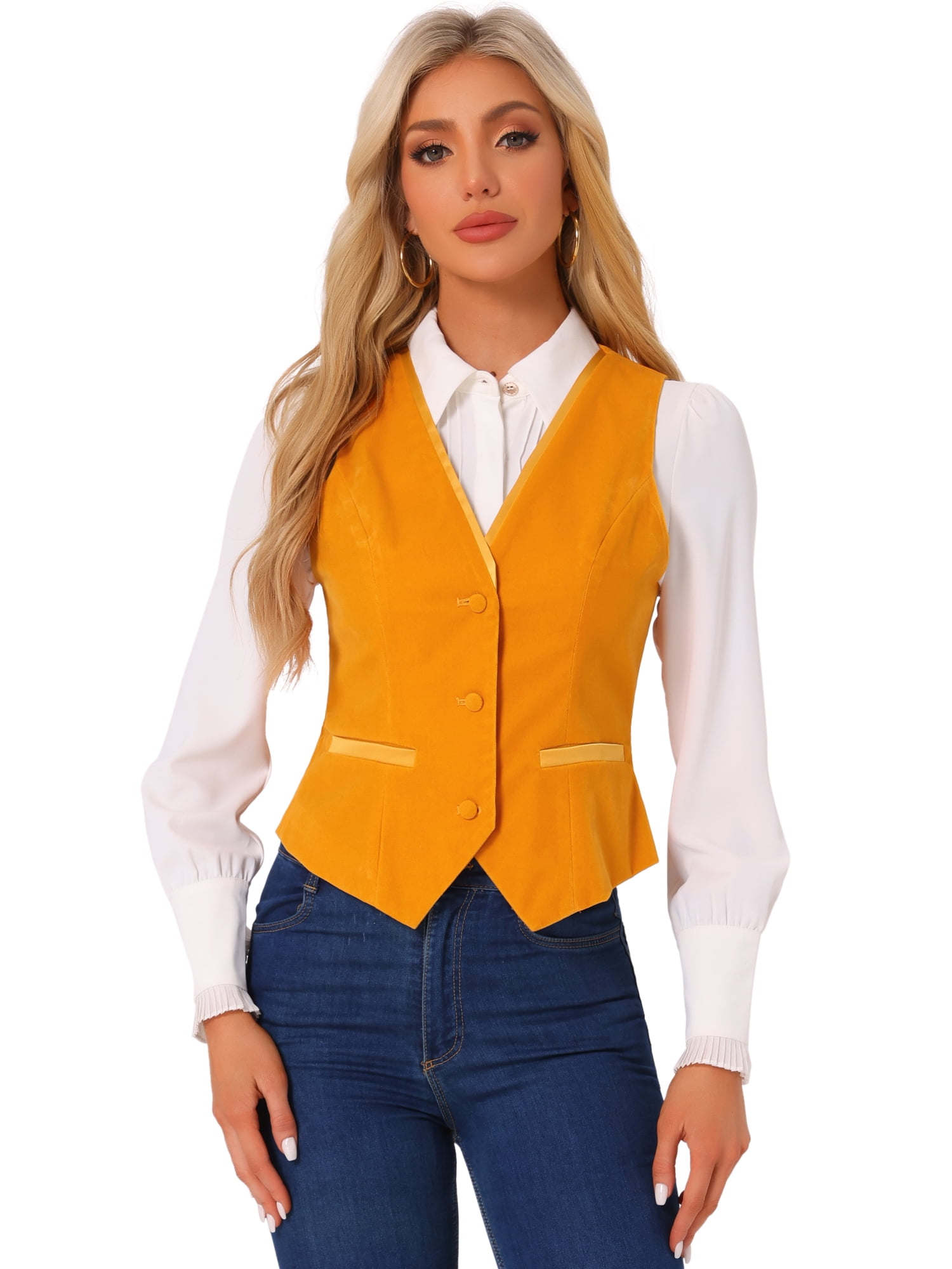 DARING DIVA Women's V Neck Retro Velvet Racerback Steampunk Vest L ...