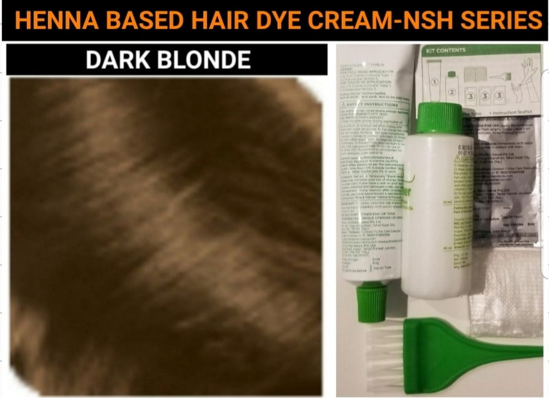 DARK BLONDE HENNA HAIR DYE CREAM-COLOR GRAY HAIR IN MINUTES-NSH SERIES ...