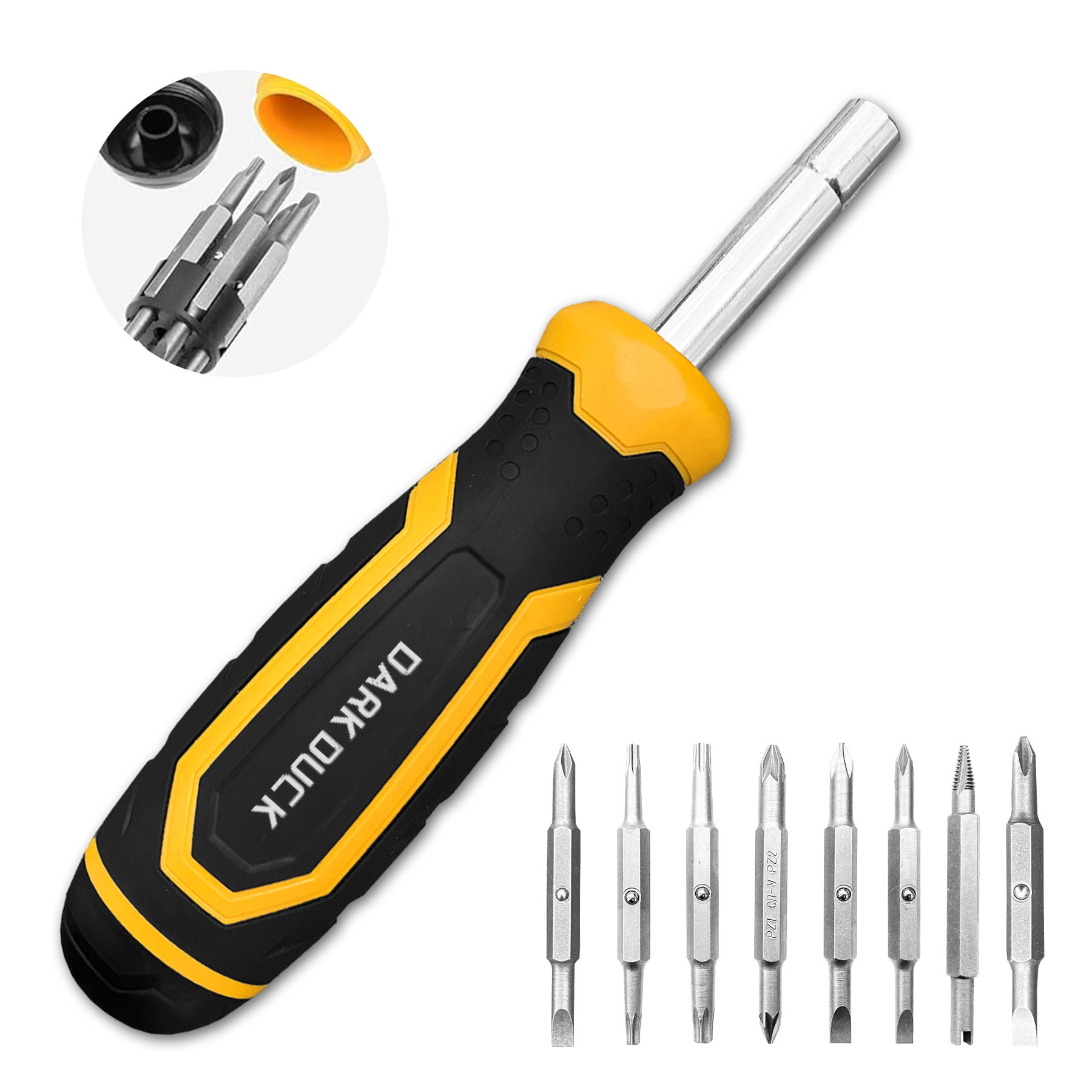 DARK DUCK 18-in-1 Multi-bit Screwdriver Set Tool All In One, Portable Multi-Purpose Screwdriver ...