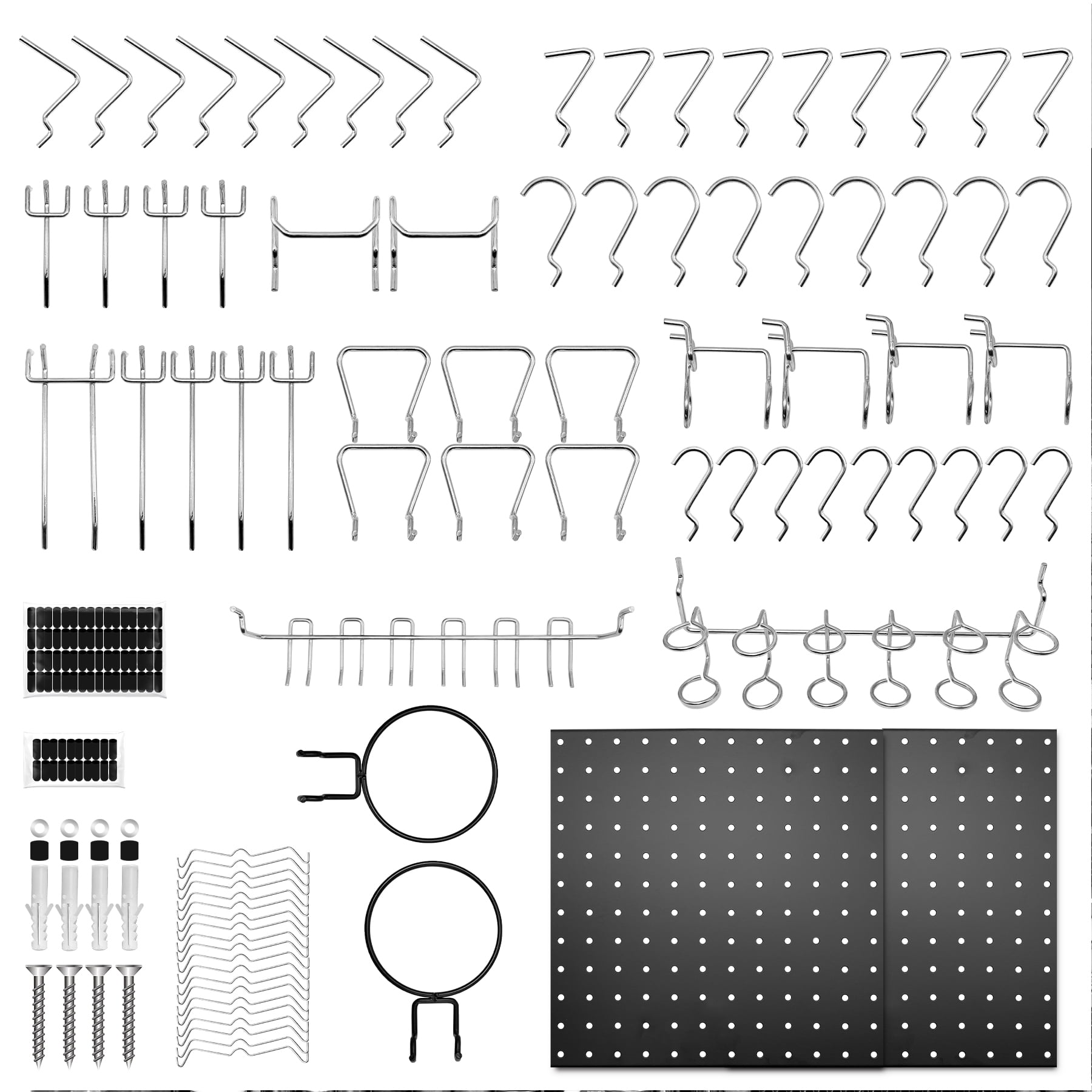 DARK DUCK Peg Board, Metal Pegboard Kit 83Pcs, Heavy Duty Pegboard Wall ...
