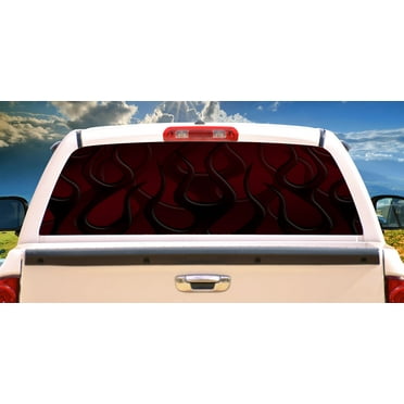 MELTING Rear Window Graphic truck view thru vinyl decal back - Walmart.com