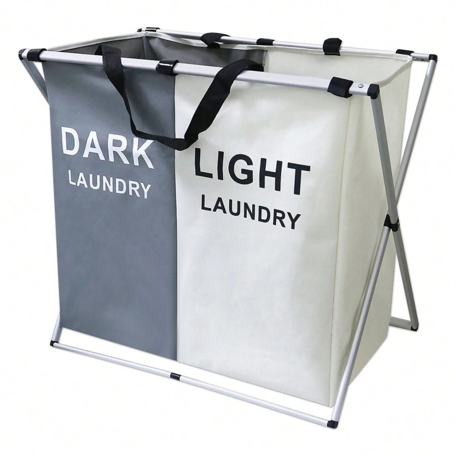 DARK LIGHT COLOR Dirty Clothes Storage Basket 2 Grids Laundry Basket ...