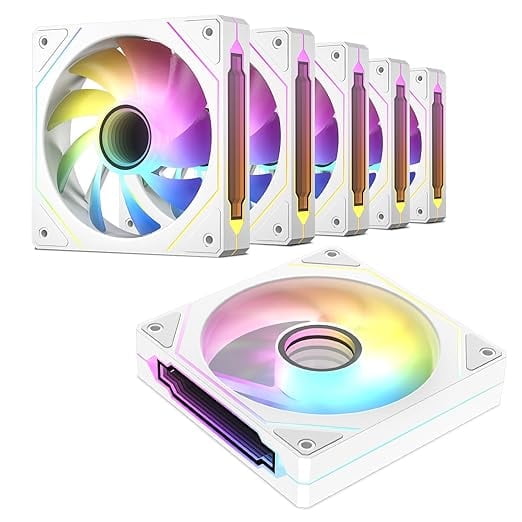 DARKROCK F120 6-Pack 120mm Infinite Mirror Case Fans with PWM Control ...