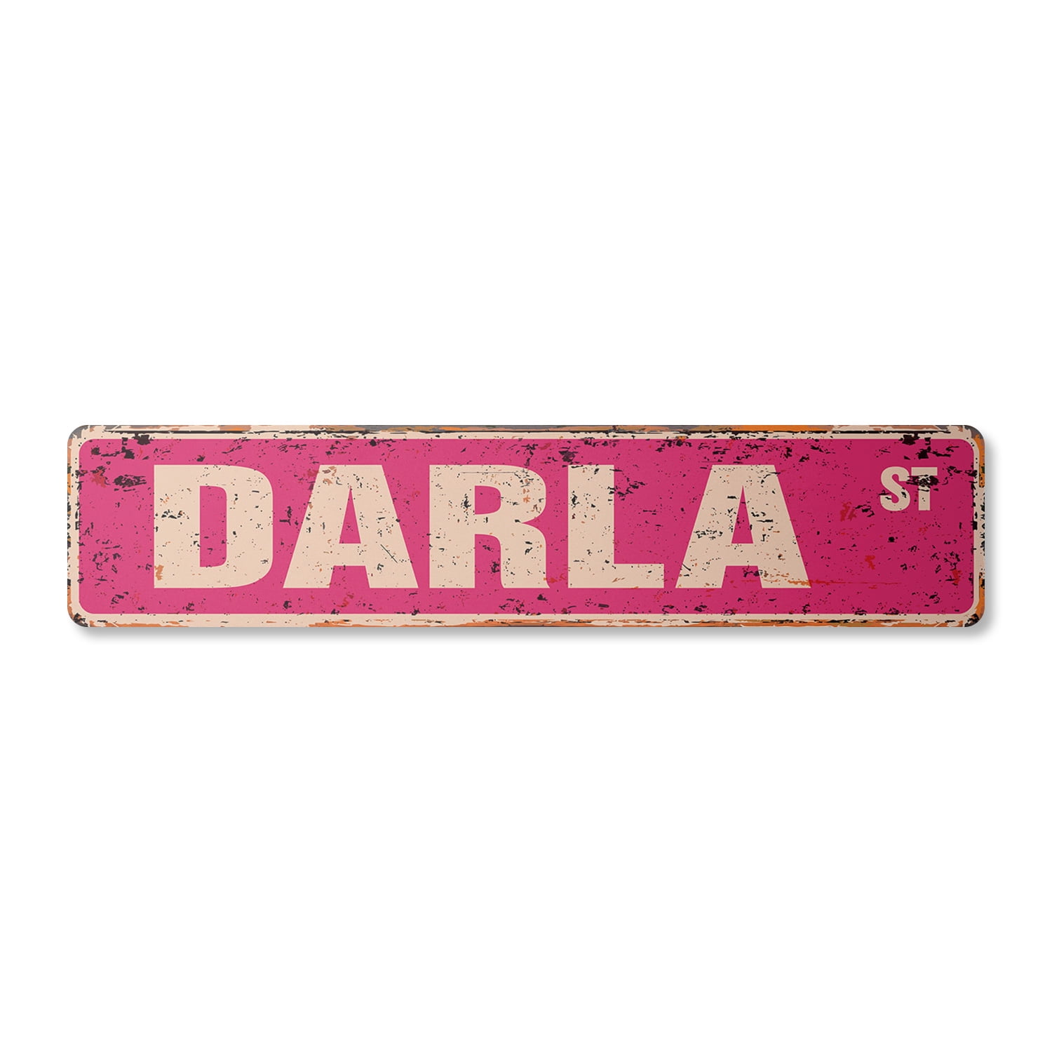 DARLA Vintage Plastic Street Sign Childrens Name Room Sign | Indoor ...