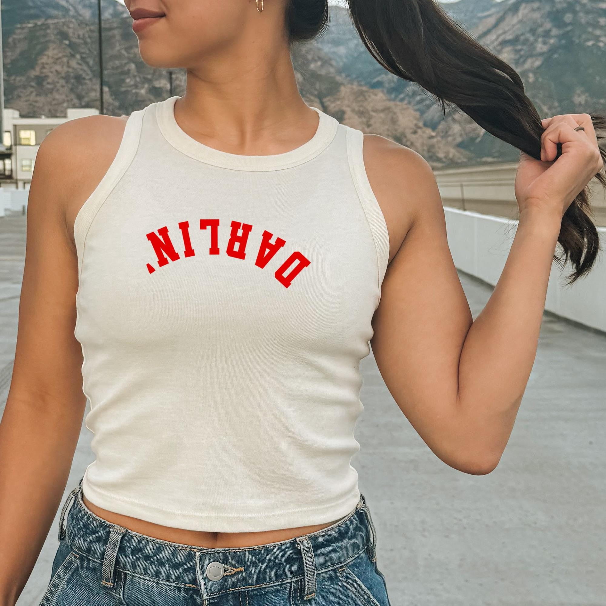 DARLIN Upside Down - Womens Cropped Baby Tank - Walmart.com