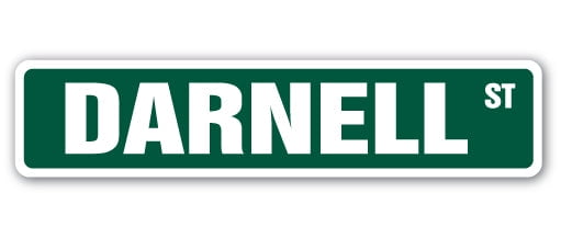 DARNELL Street Sign Childrens Name Room Sign | Indoor/Outdoor | 36 ...