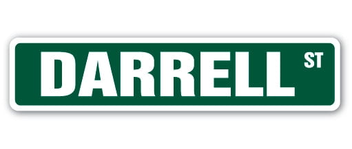 DARRELL Street Sign Childrens Name Room Sign | Indoor/Outdoor | 36 ...