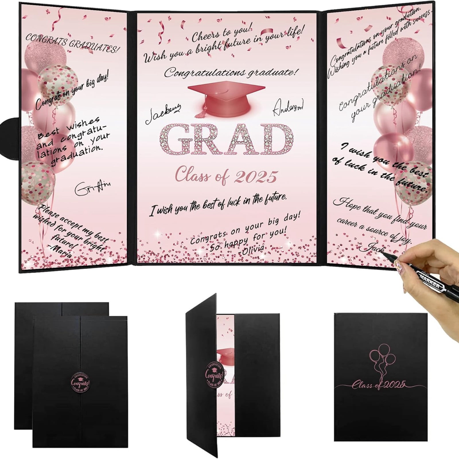 DARUNAXY Rose Gold Graduation Party Decorations, Class of 2025 ...