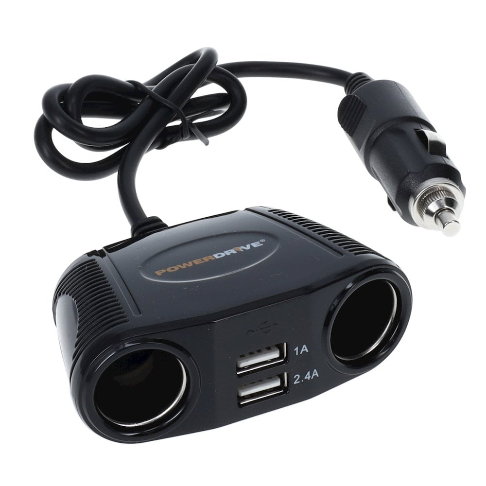 Powerdrive Adapter,2-Way,12 V DC,w/USB/ USB-C Ports PD9431USB - Walmart.com