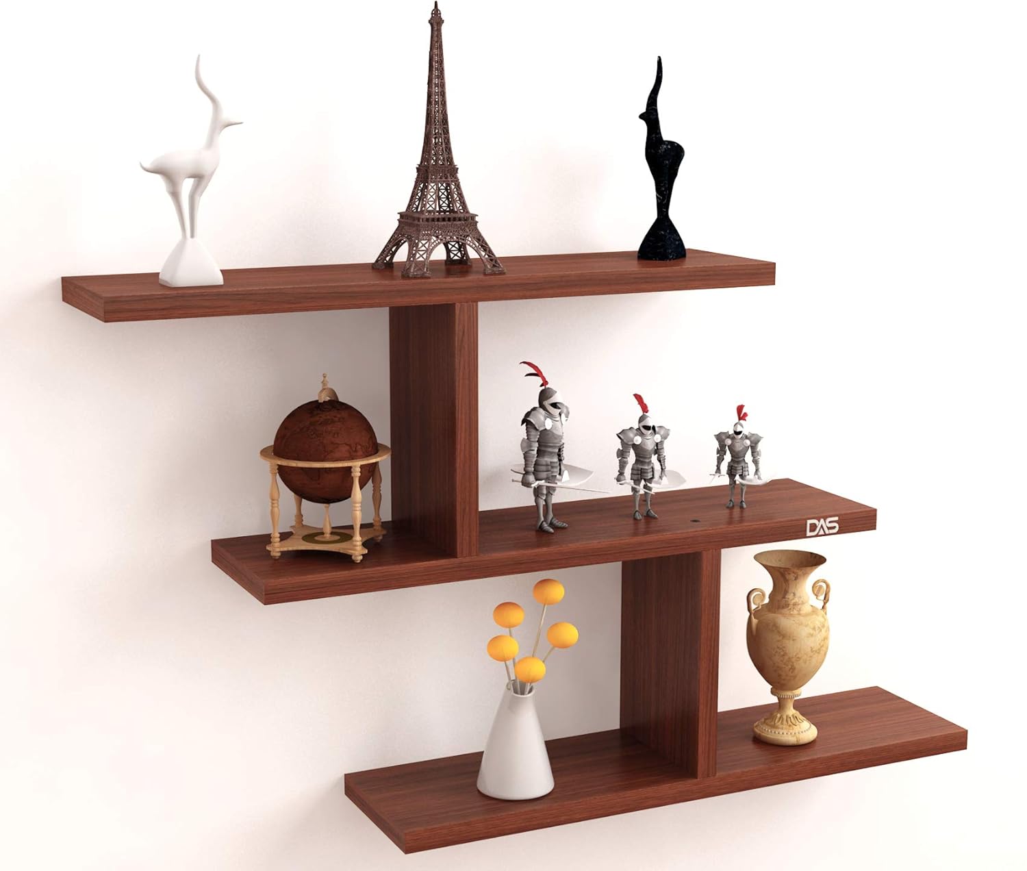 DAS Modern Style Wall Mounted Engineered Wood Wall Dcor ShelfShelves ...