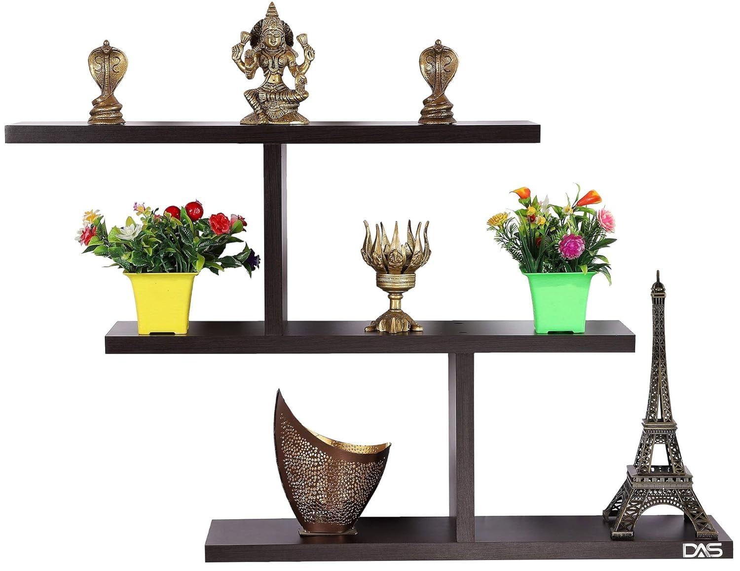 DAS Modern Style Wall Mounted Engineered Wood Wall Dcor ShelfShelves ...