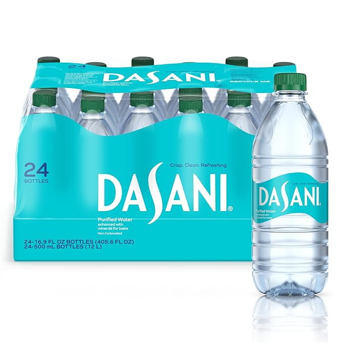 DASANI Purified Water Enhanced with Minerals, 16.9 Fl Oz (Pack of 24 ...