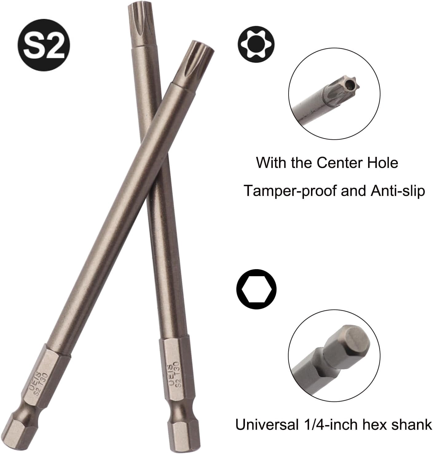 DASAW-10 Pack Torx Bit Set Magnetic Tips Security Tamper Proof Star ...