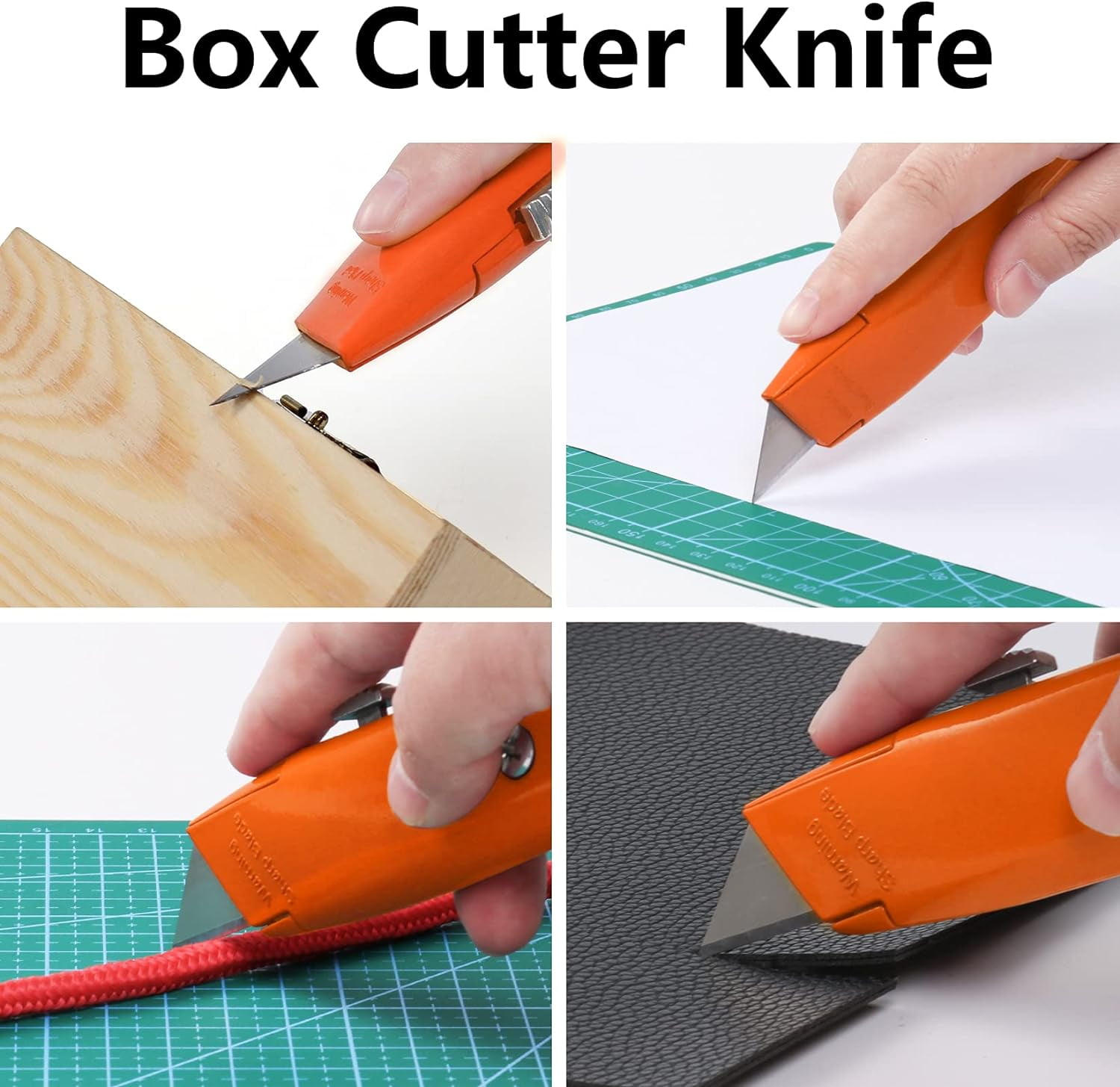 DASAW-2 Pack Box Cutter Retractable with 10 Pack Utility Knife Blades ...