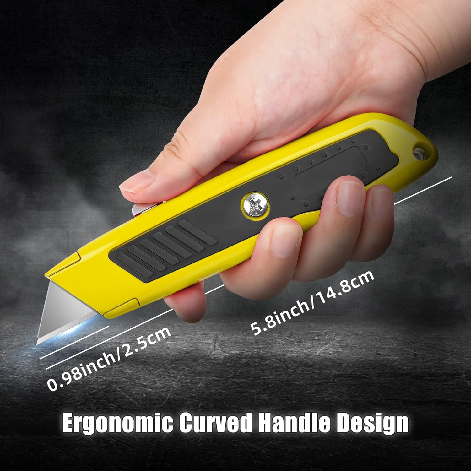 DASAW-2 Pack Box Cutters, Razor Knife Utility Cardboard Cutter, Heavy ...