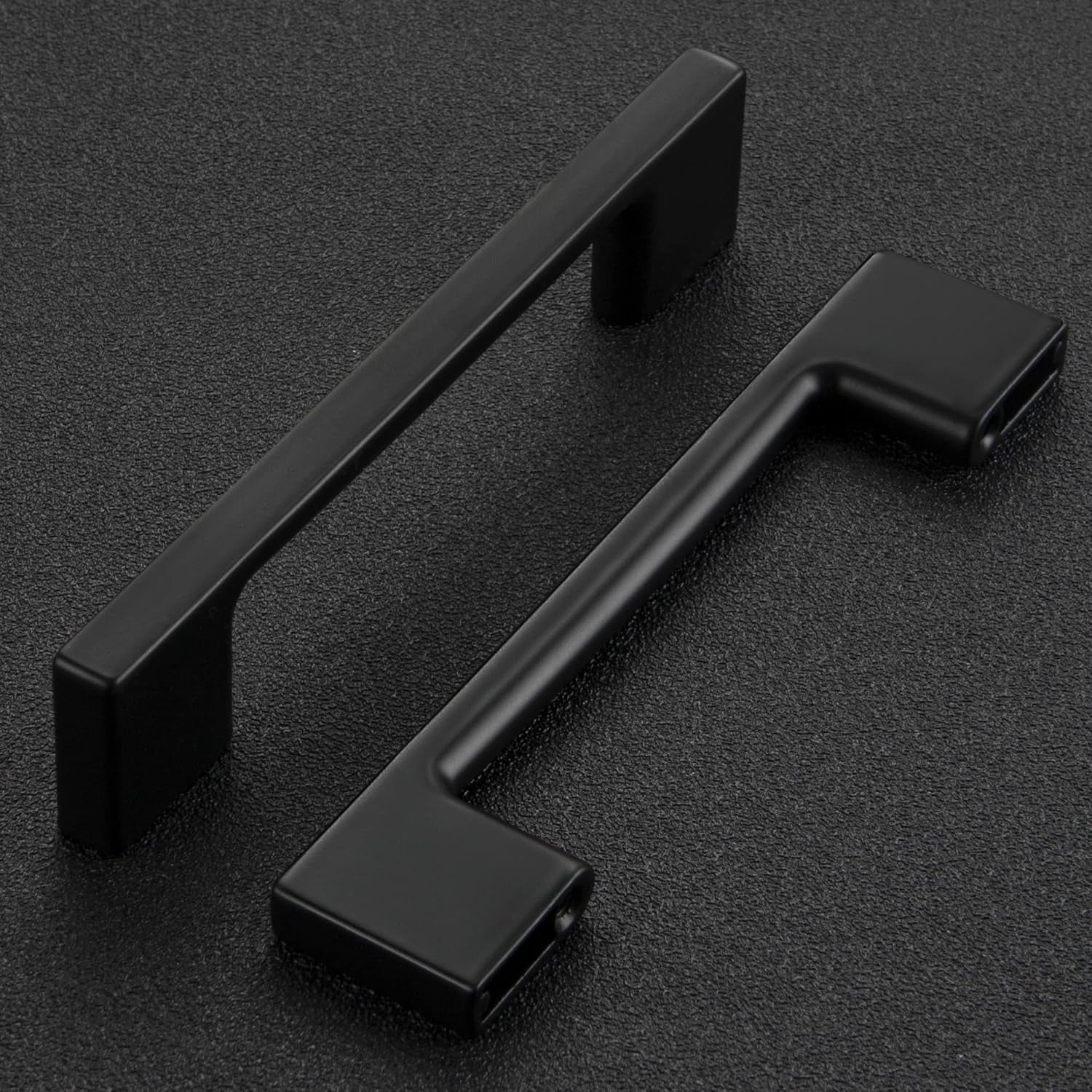 DASAW-3 Pack Wide Foot Cabinet Pulls 3-3/4 Inch Black Cabinet Handles Kitchen Hardware for ...