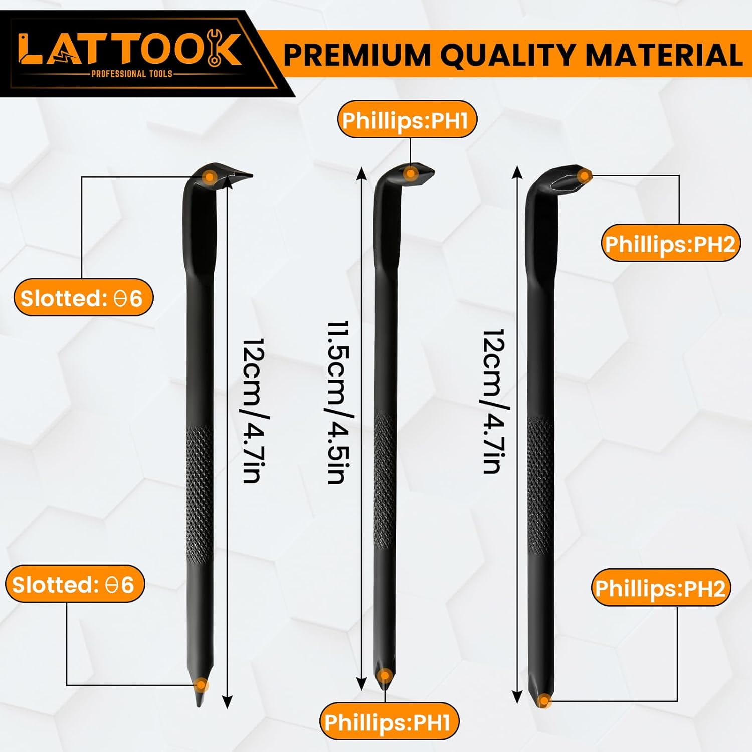 DASAW-3PCS Right Angle Offset Screwdriver Set, L-Type 90 Degree Double ...