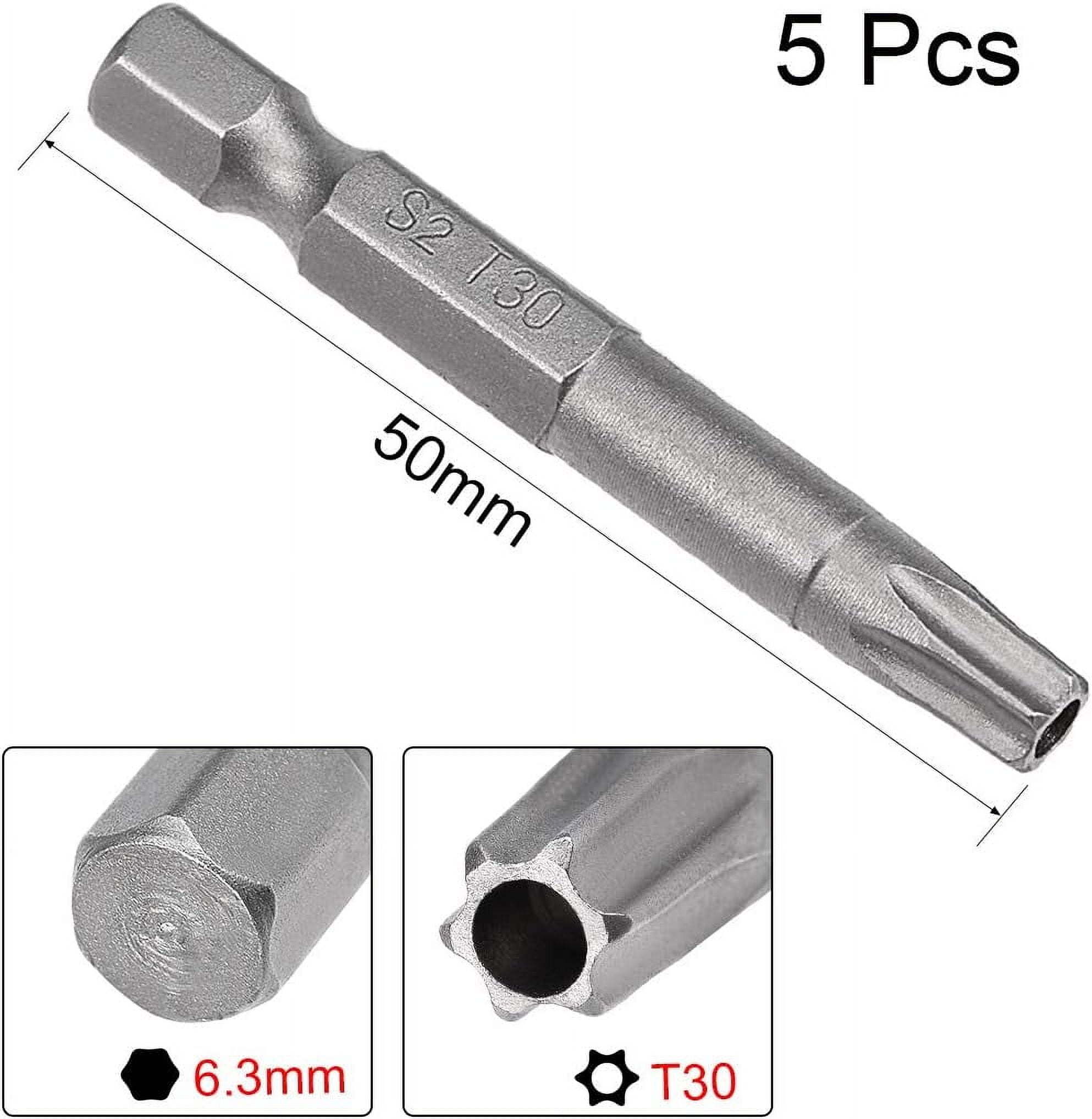 DASAW-5 Pcs T30 Magnetic Torx Screwdriver Bits, 1/4 Inch Hex Shank 2 ...