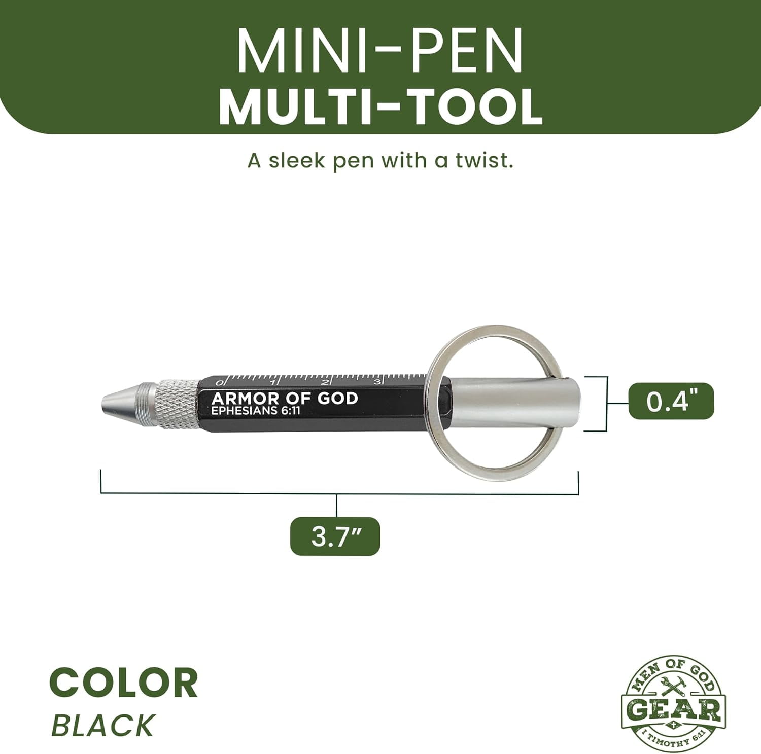 DASAW-5-in-1 Mini Multitool Pen - Armor of God, Eph 6:11 Scripture ...