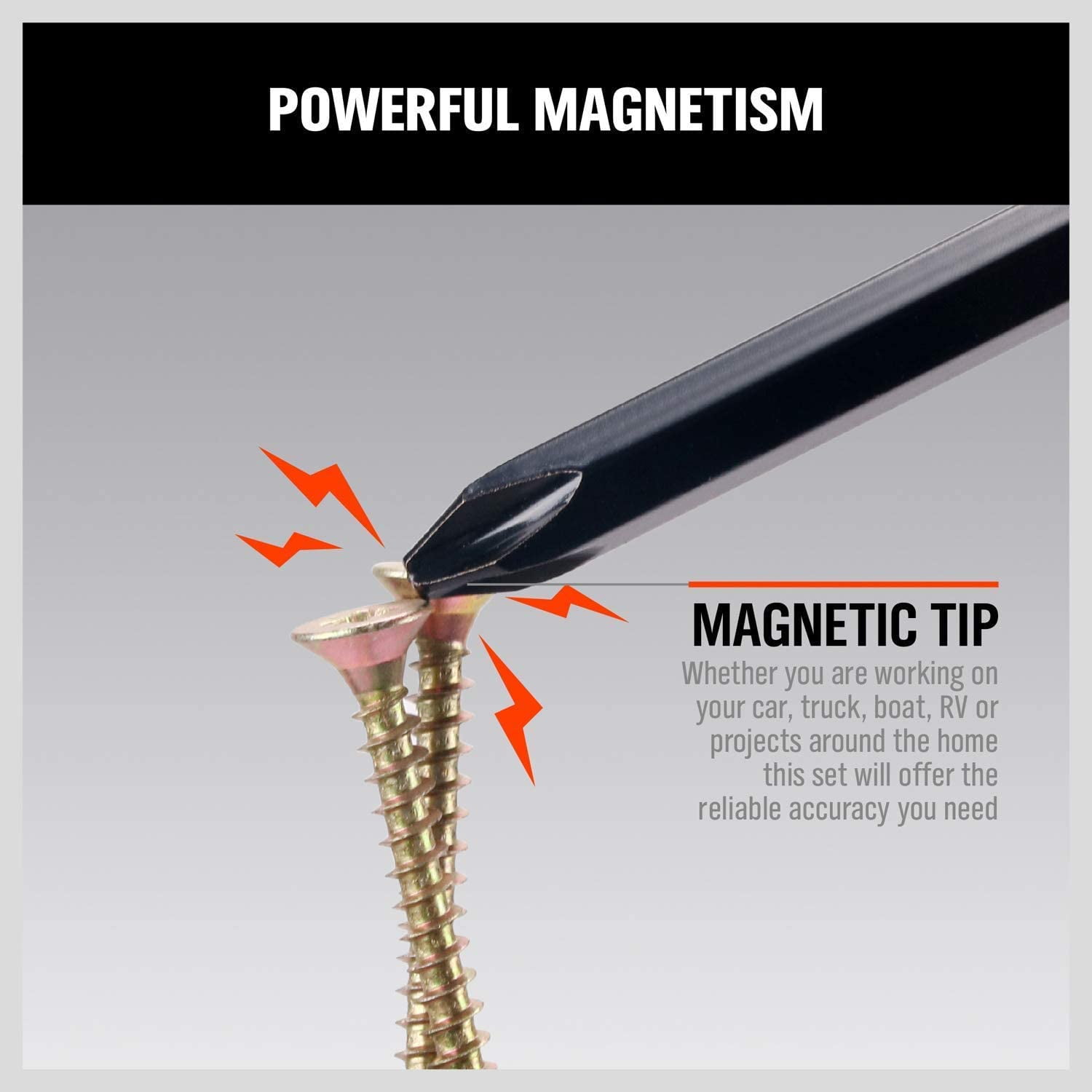 DASAW-6-Pieces Magnetic Screwdriver Set, 3 Phillips and 3 Flat Head ...