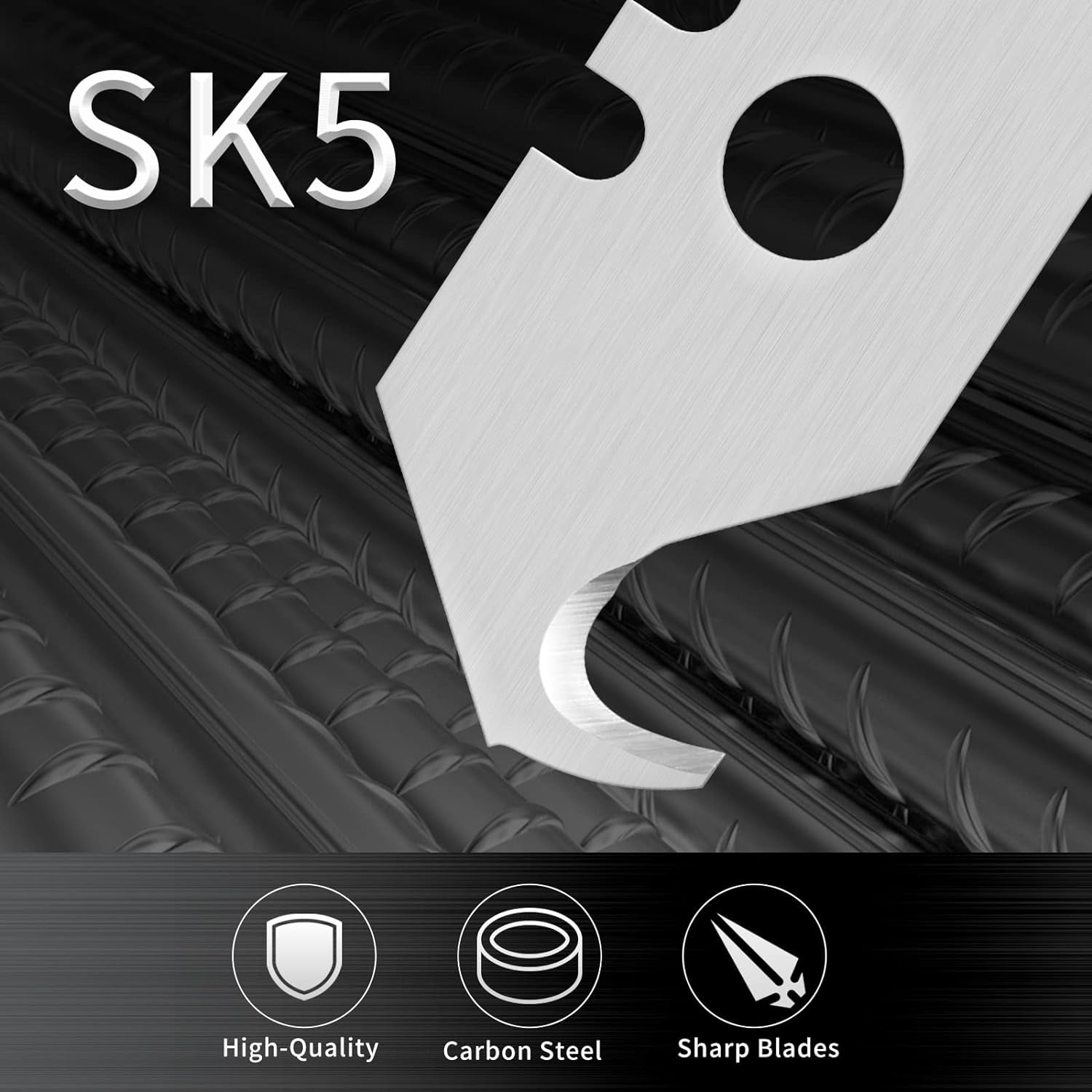 DASAW-60 Pack Utility Knife Hook Blades, SK5 Steel Heavy Duty Box ...