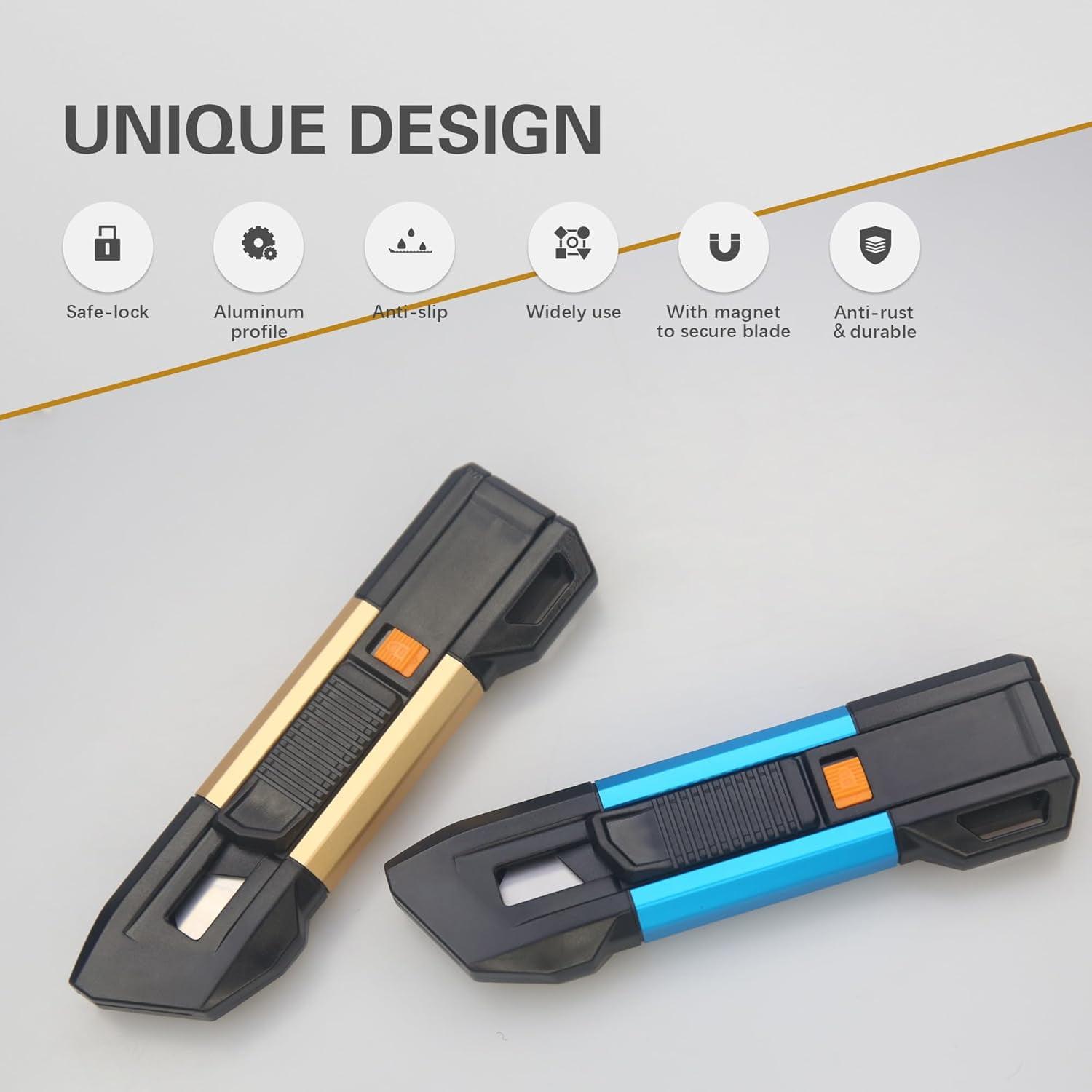 DASAW-Auto-retractable Safety Box Cutter, Lightweight Safety Knife with ...