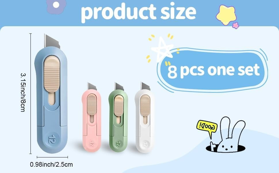 DASAW-Box Cutter,Retractable Box Opener, Package Opener, Easy Slide ...