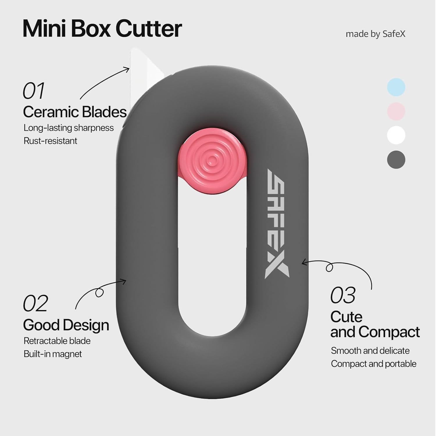 DASAW-Ceramic Box Cutter – Portable Manual Retractable Safety Cutter ...