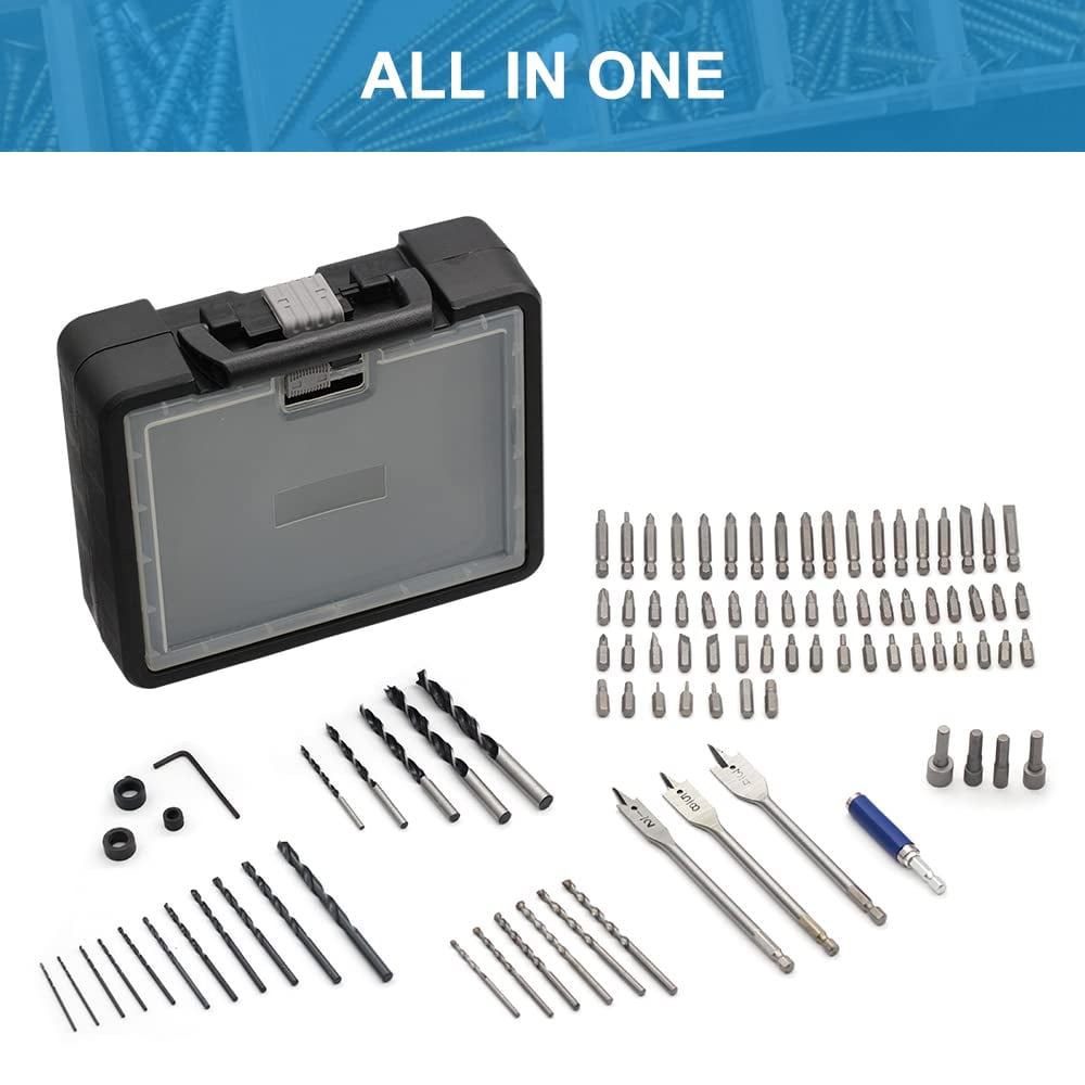 DASAW-Drill Bit Set - 100-Piece Drilling and Driving Combo Kit High ...
