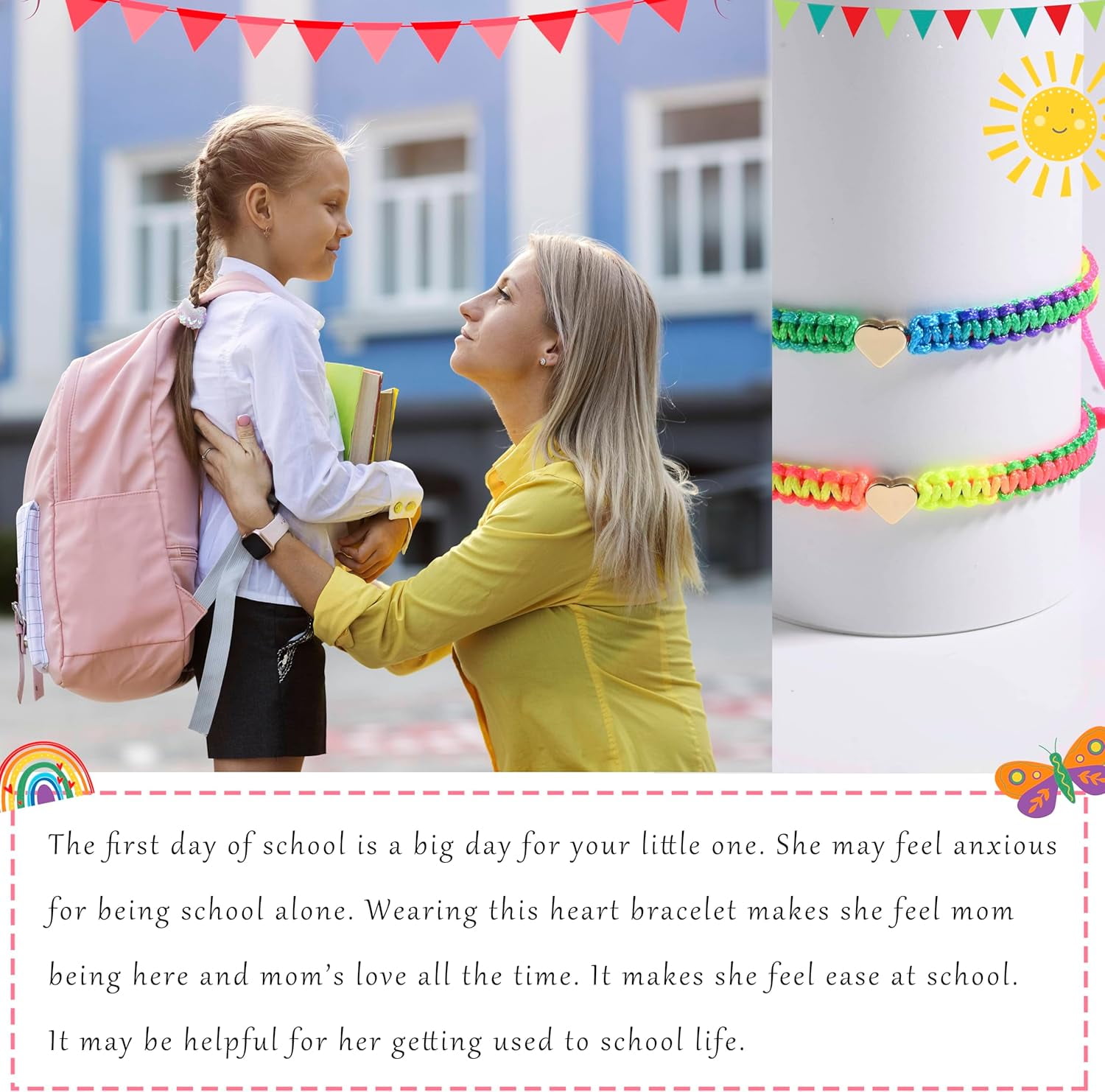 DASAW-First Day Of Kindergarten Pre K School Mommy And Me Bracelets ...