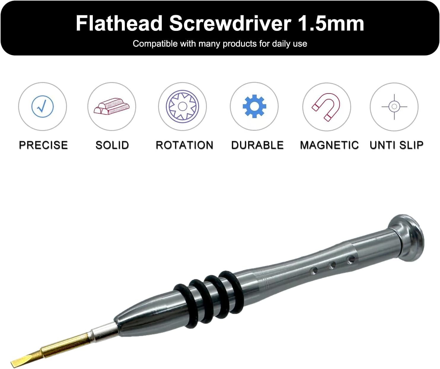 DASAW-Flathead Screwdriver 1.5mm, Mini Slotted Screwdriver -1.5mm Flat ...