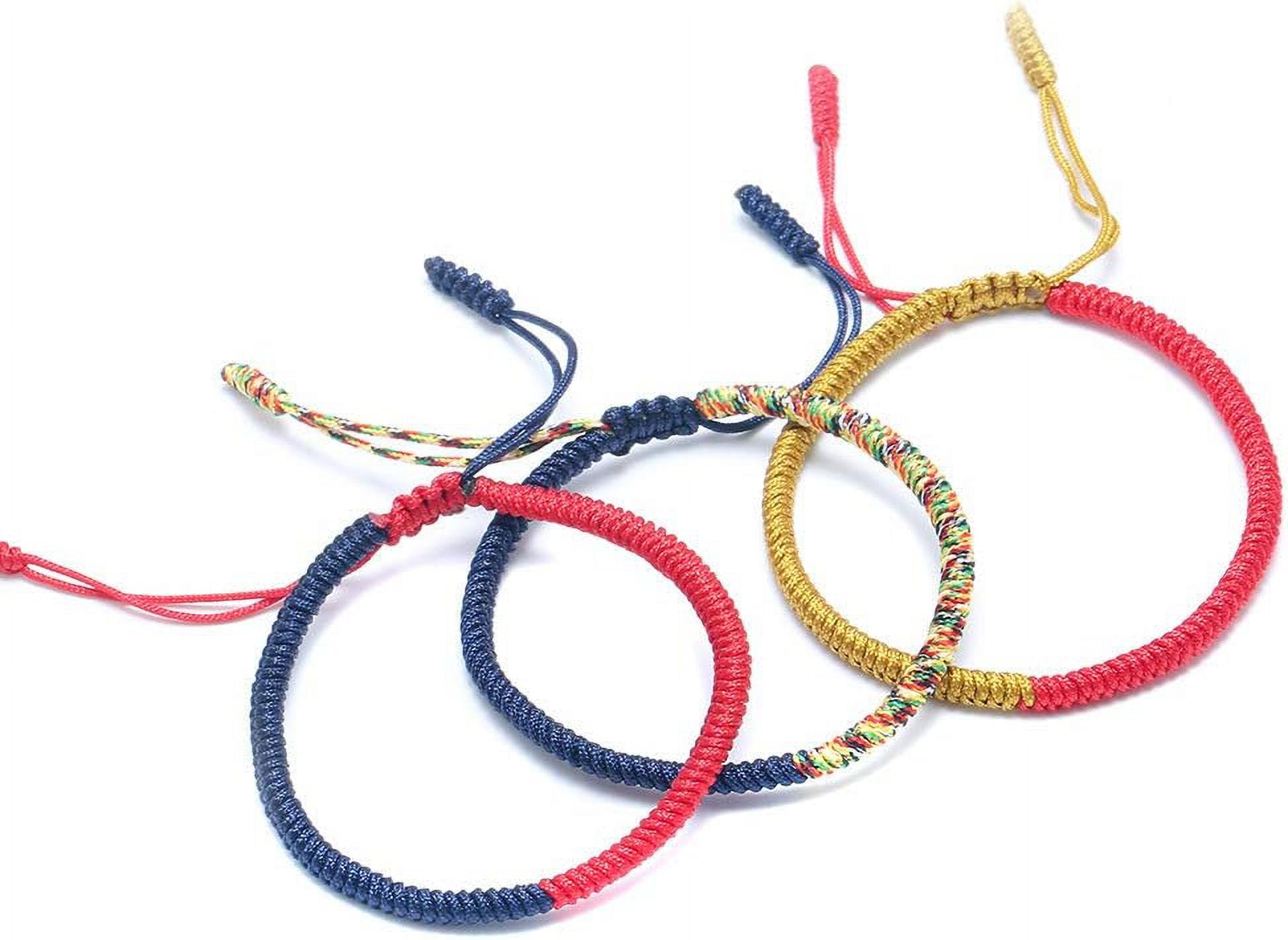 DASAW-Handmade Weave Tibetan Buddhist Woven Knots Bracelets Mens Womens ...