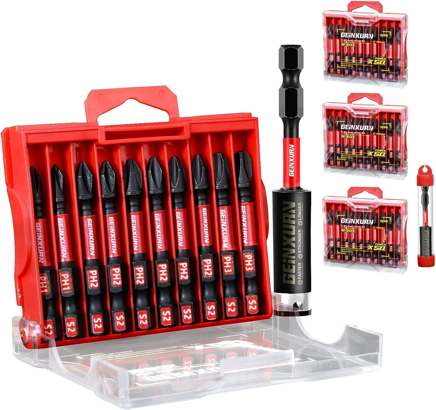 DASAW-Impact Tough 2 in. (PH1/PH2/PH3) Screwdriver Bits Set,30 Pack ...