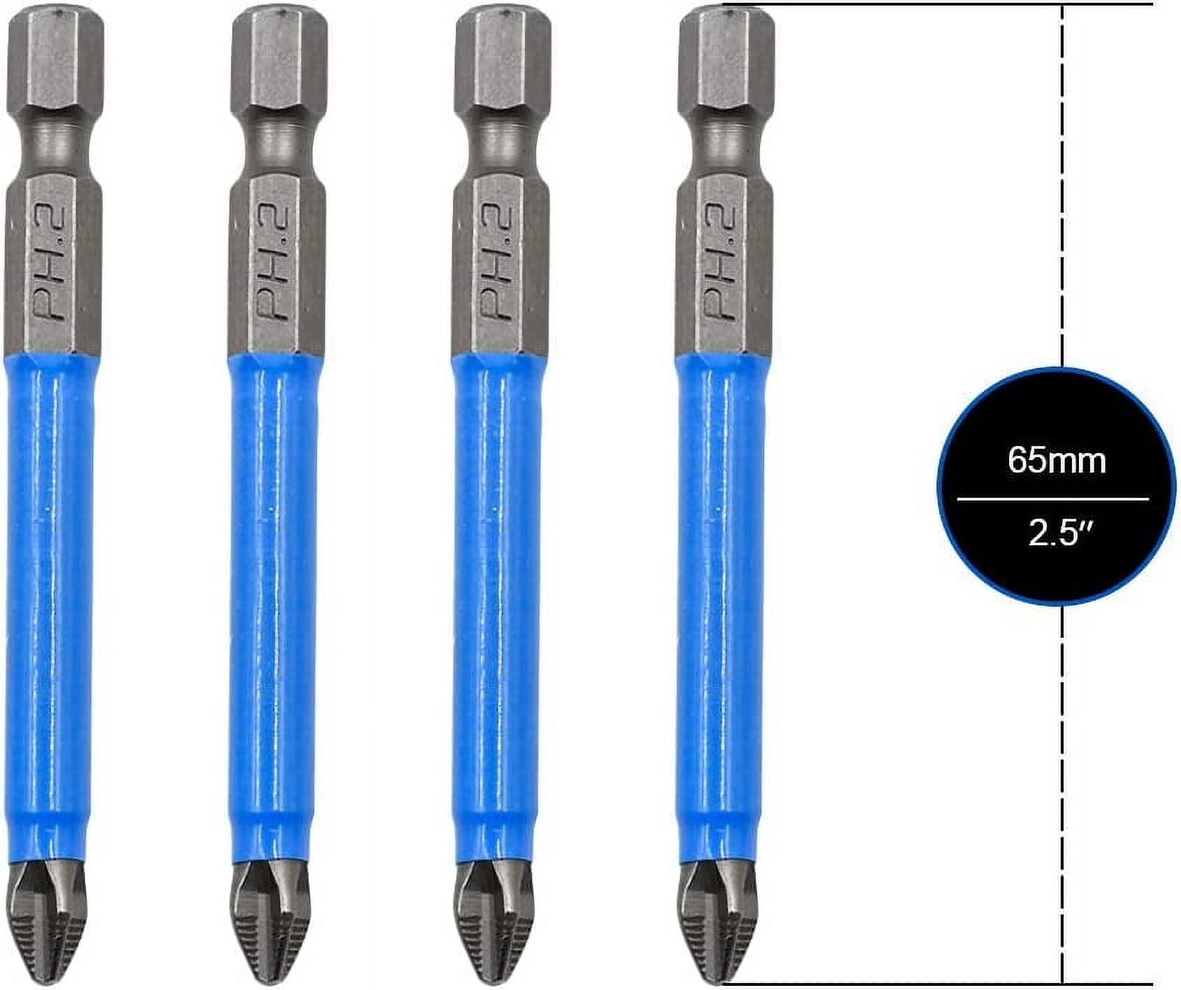 DASAW-Magnetic Long Hex Anti Slip Phillips Screw Head Screwdriver Bits ...