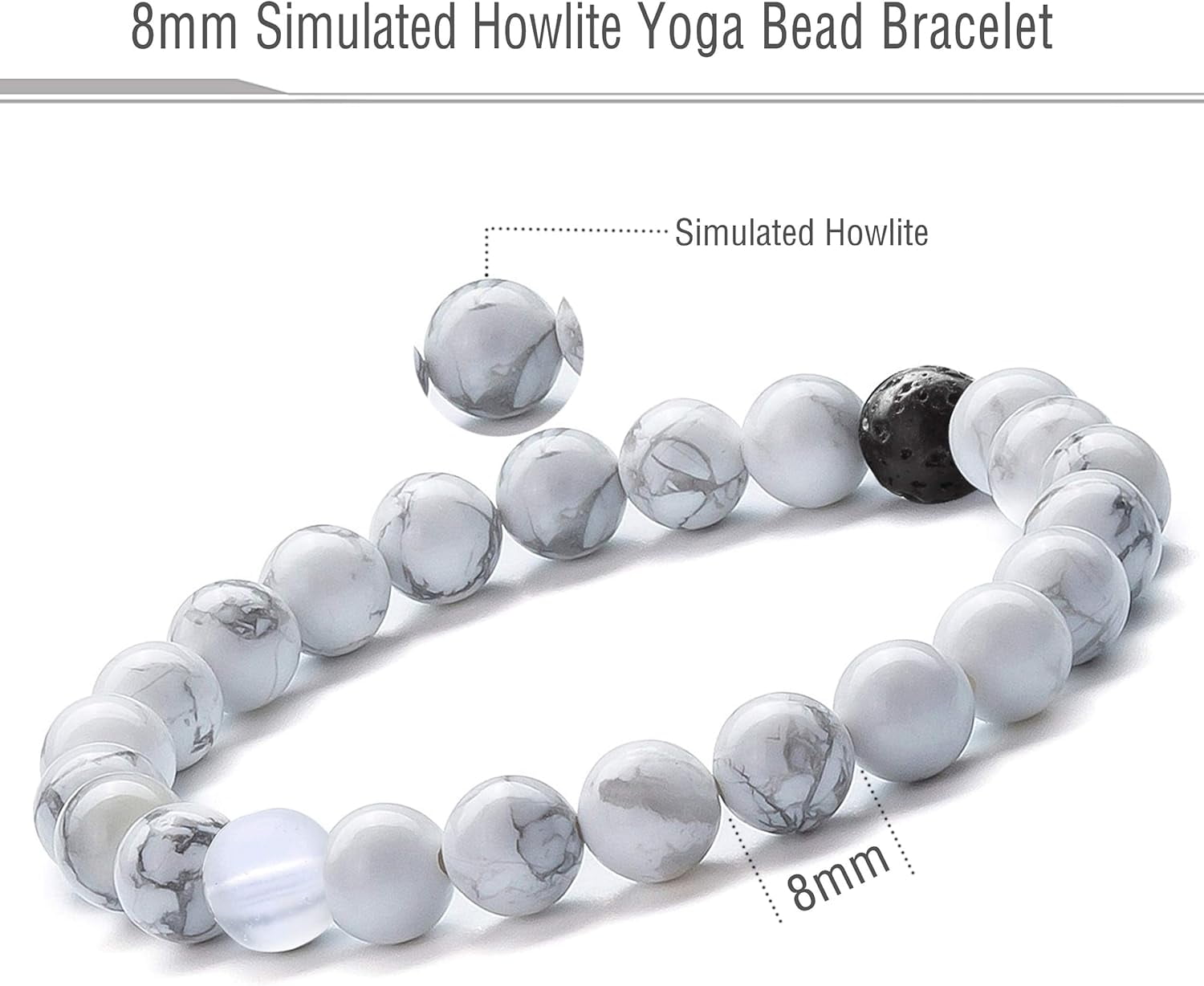 DASAW-Men Women 8mm Tiger Eye Stone Beads Bracelet Elastic Natural Stone Yoga Bracelet Bangle ...