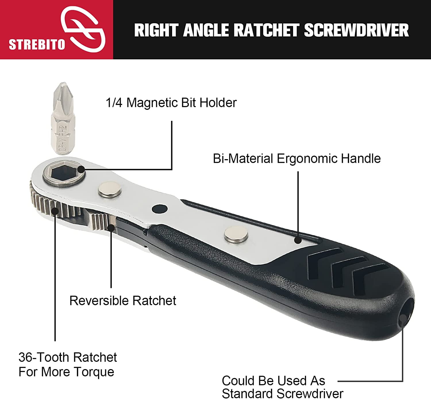 DASAW-Mini Ratchet Set 12-Piece 1/4 Right Angle Screwdriver Set - Small ...