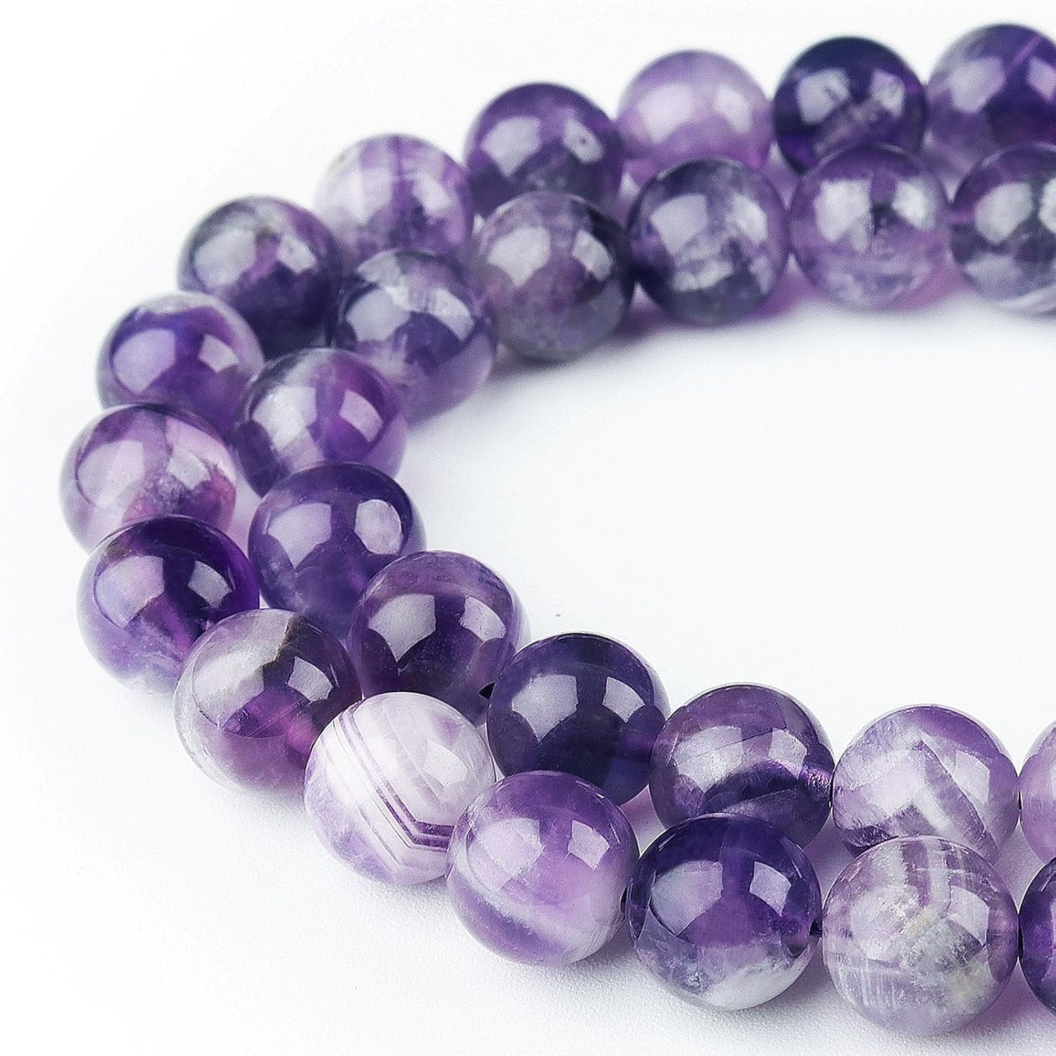 DASAW-Natural Dreamy Amethyst Beads for Jewelry Making - Stone Beads ...