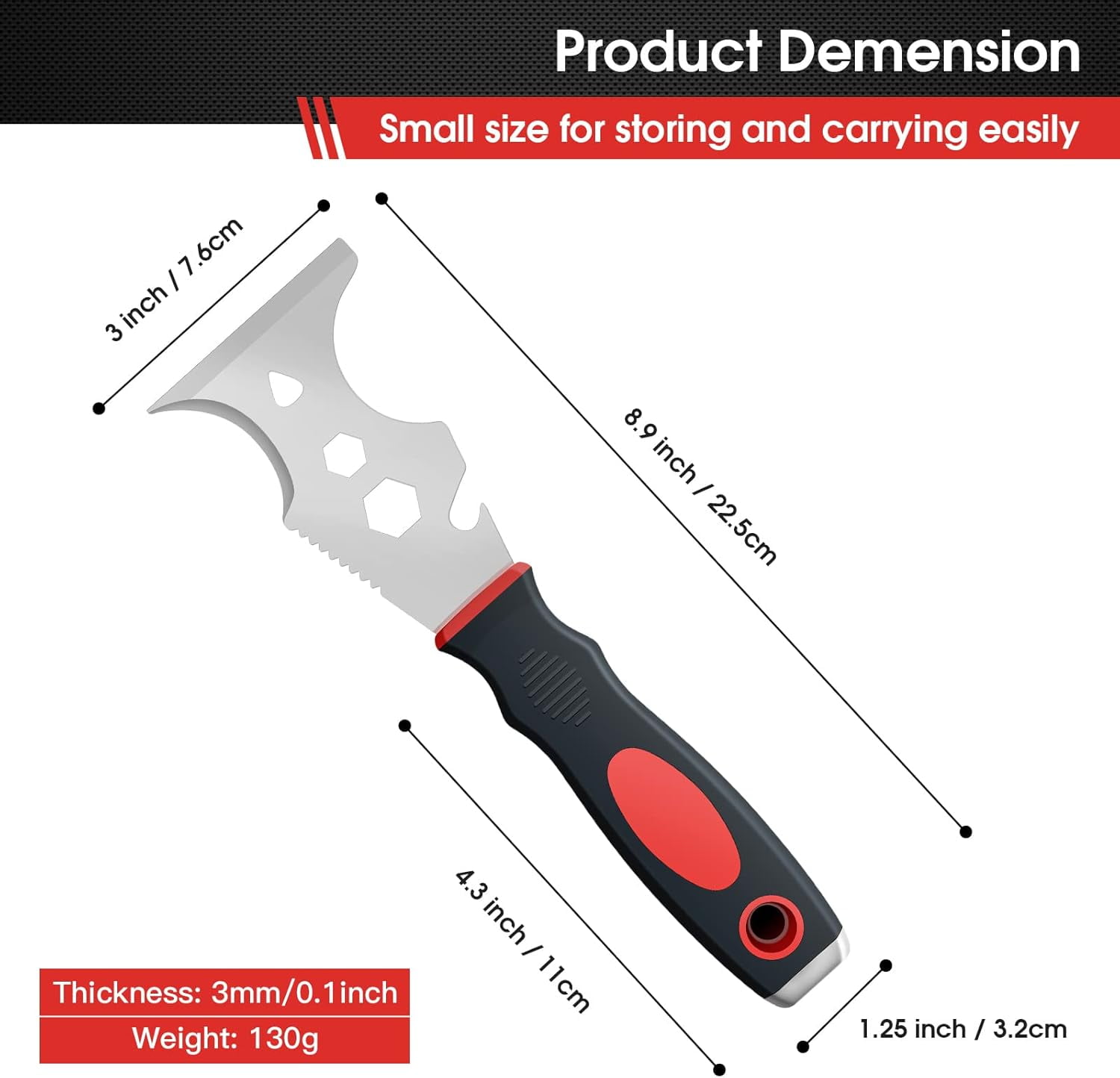 DASAW-Paint Scraper Tool, Stainless Steel 14-in-1 Painters Tool, Heavy ...