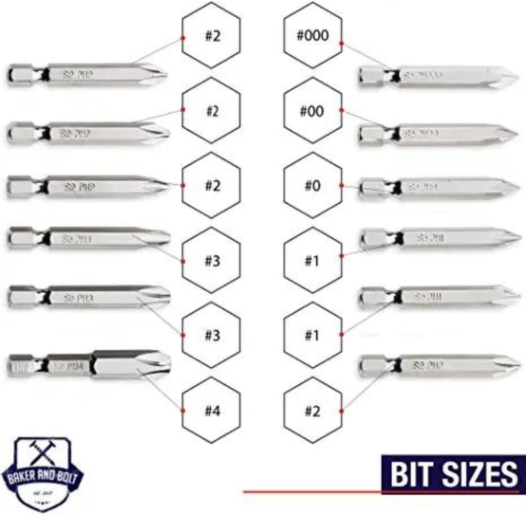 DASAW-Phillips Screwdriver Drill Bit Set (Premium 12pc Complete Set) w ...
