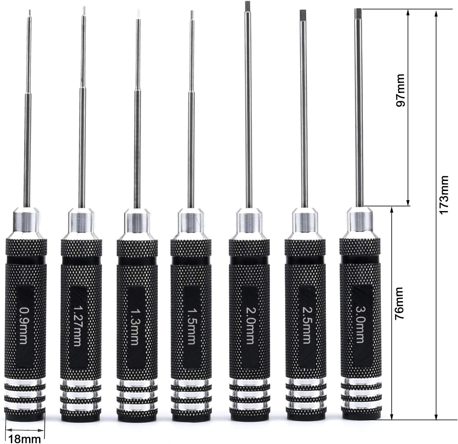 DASAW-RC Screwdriver Tools Kit 7pcs Hex Screw Driver Set for RC Models ...