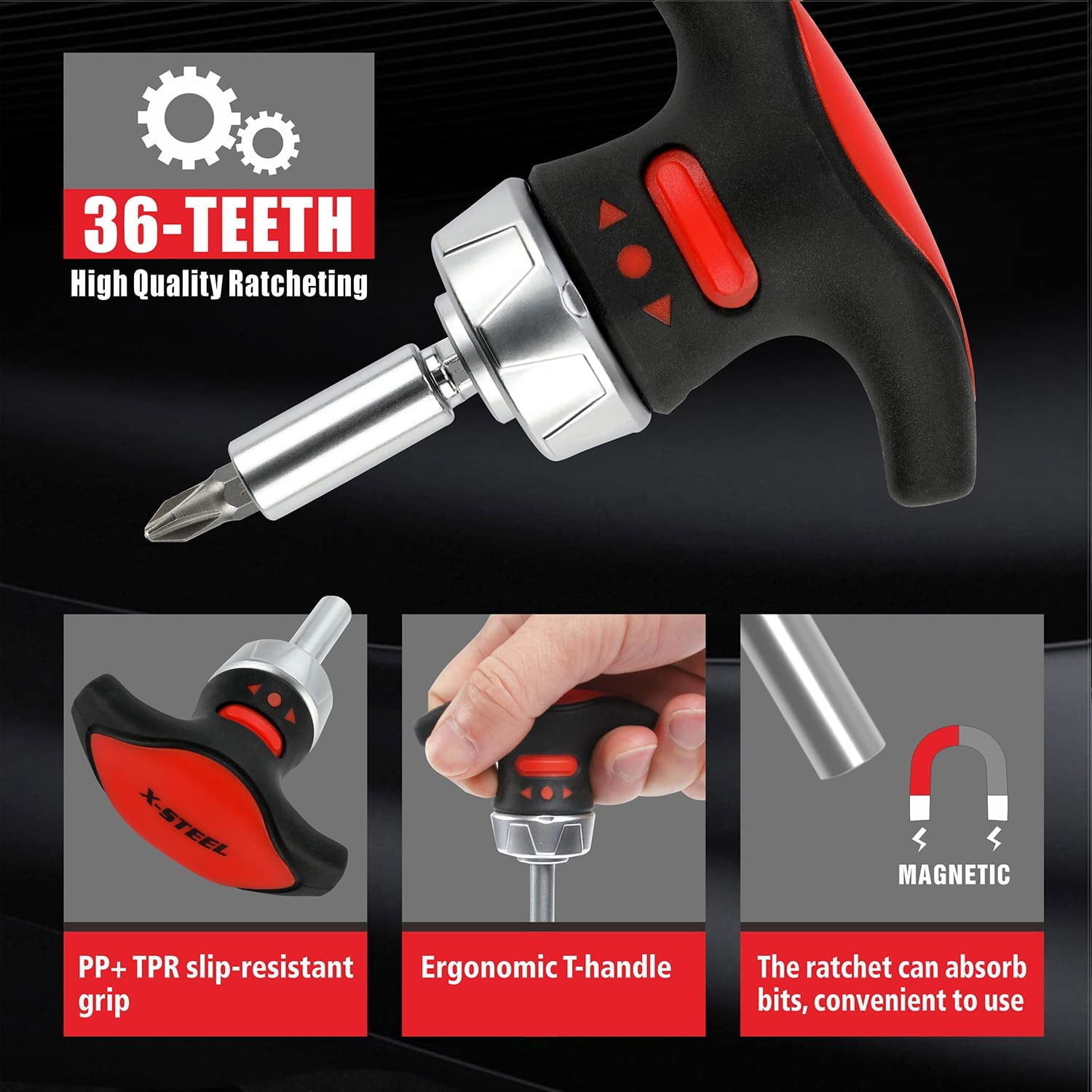 DASAW-Ratcheting Muti Screwdriver Bits Sockets Set Mini Magnetic ...