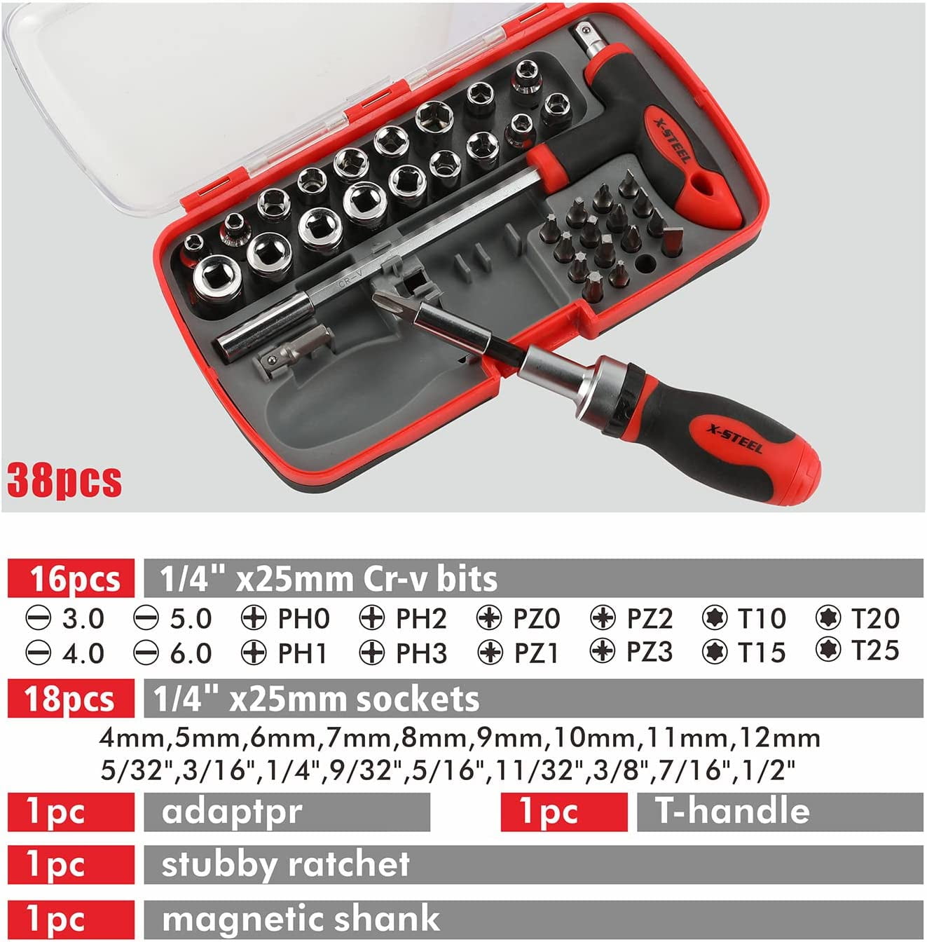 DASAW-Ratcheting screwdriver sets nut driver set Magnetic Muti ...