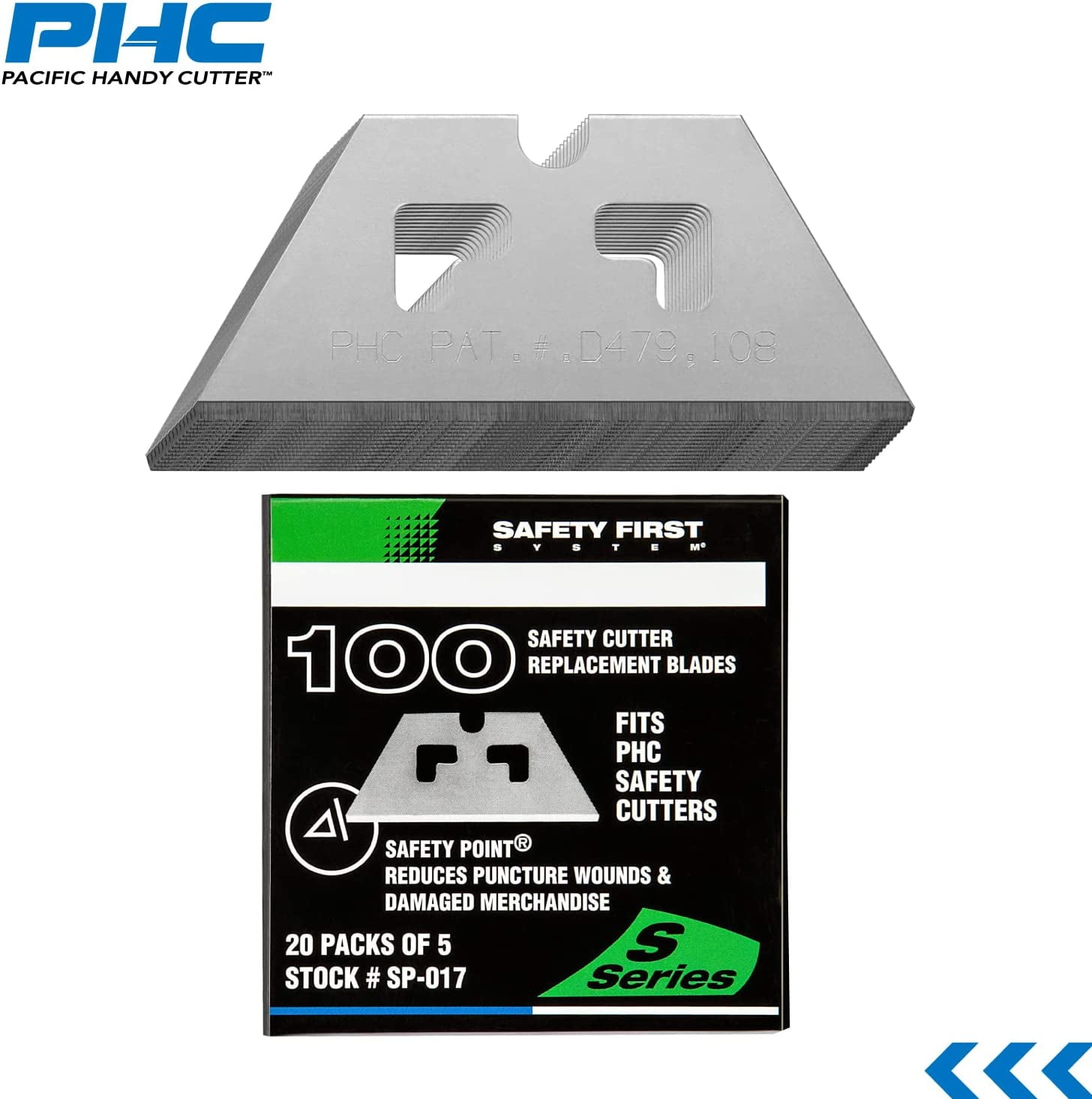 DASAW-SP017 Safety Point Blade for PHC Safety Cutters, Pack of 100 ...