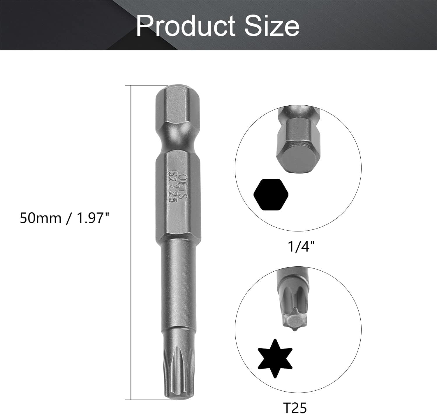 DASAW-Torx Screwdriver Bits, T25 Magnetic Torx Head Screw Driver Bit ...